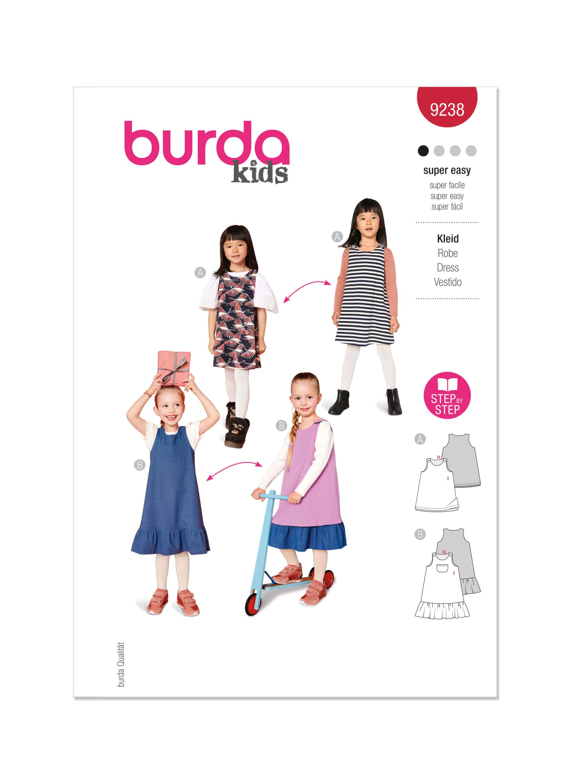 Burda Style Sewing Pattern B9238 Children’s Dress - Sewdirect