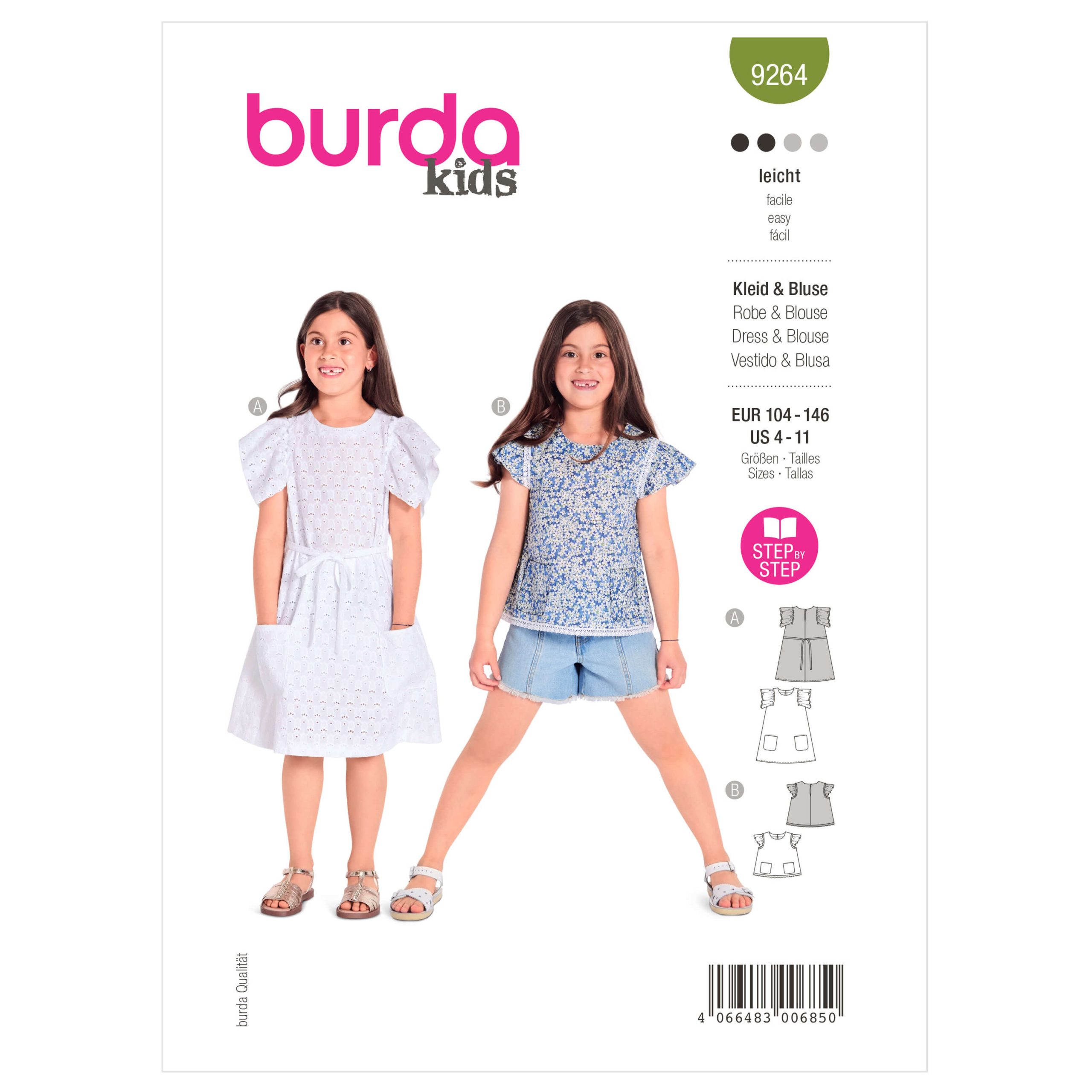 Burda Style Pattern B9264 Children’s Dress and Blouse - Sewdirect