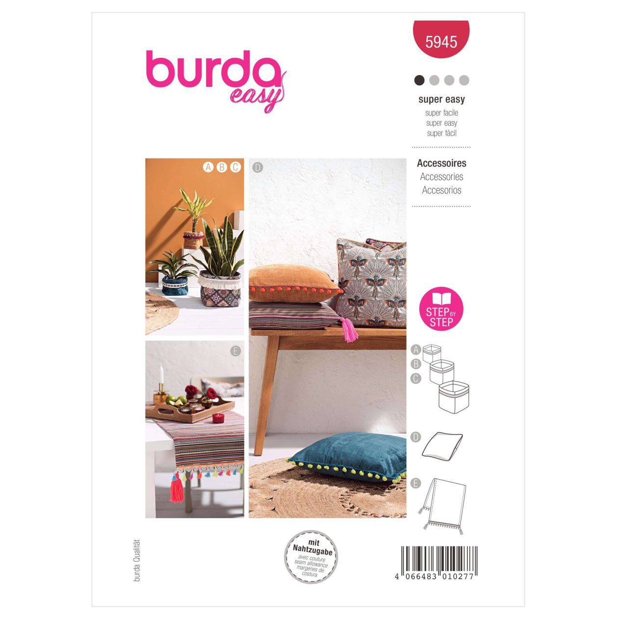 Burda Style Pattern B5945 Home Accessories - Sewdirect