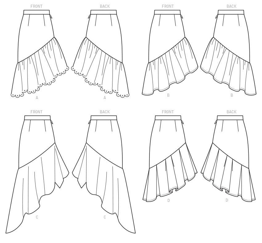 McCall’s Sewing Pattern M7725 Misses’ Skirts - Sewdirect