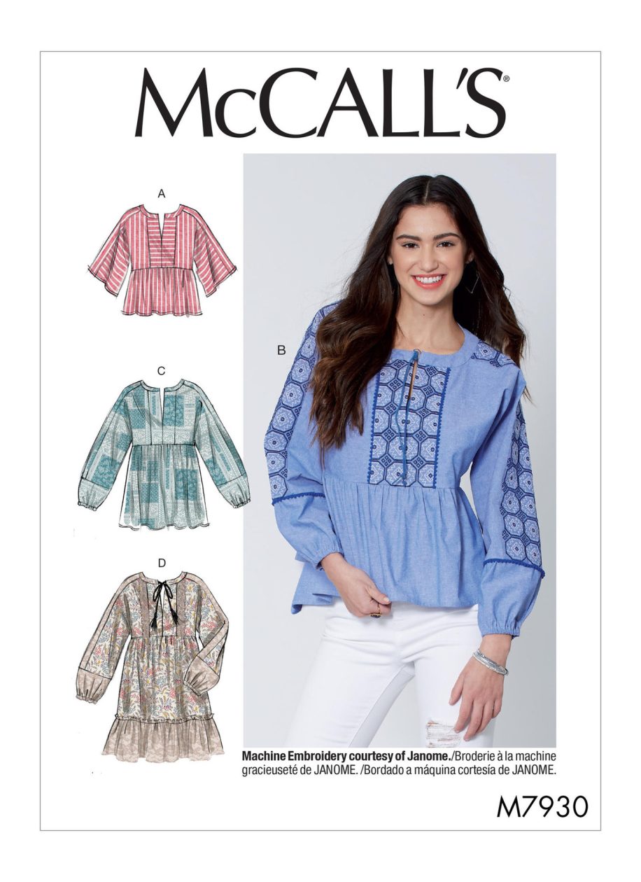 McCall’s Sewing Pattern M7930 Misses’ Tops and Tunics - Sewdirect
