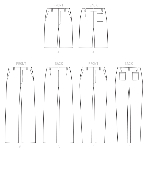 Men’s Trousers Sewing Pattern M7987 - FREE Delivery Available - Sewdirect
