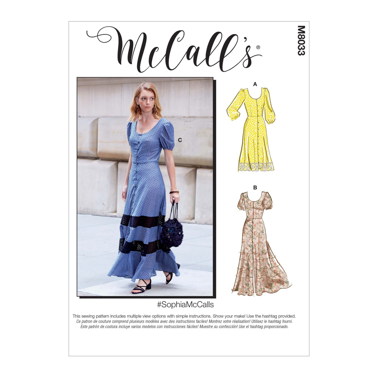 McCall’s Sewing Pattern M8033 Misses’ Dresses #SophiaMcCalls - Sewdirect