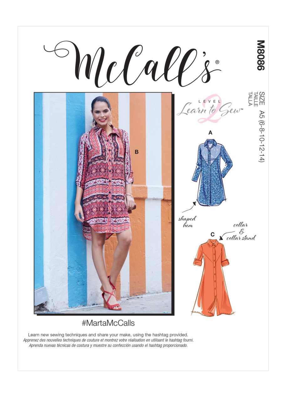 McCall’s Sewing Pattern M8086 Misses’ Dresses - Sewdirect