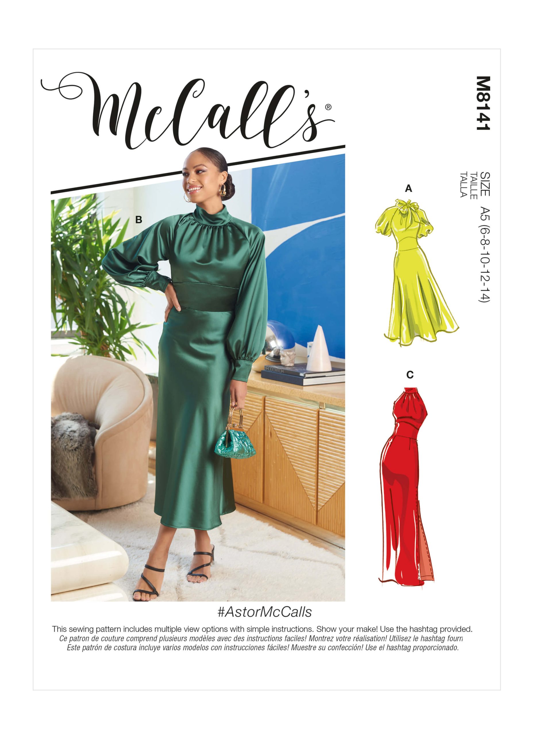 McCall’s Sewing Pattern #AstorMcCalls M8141 - Misses’ Dresses - Sewdirect