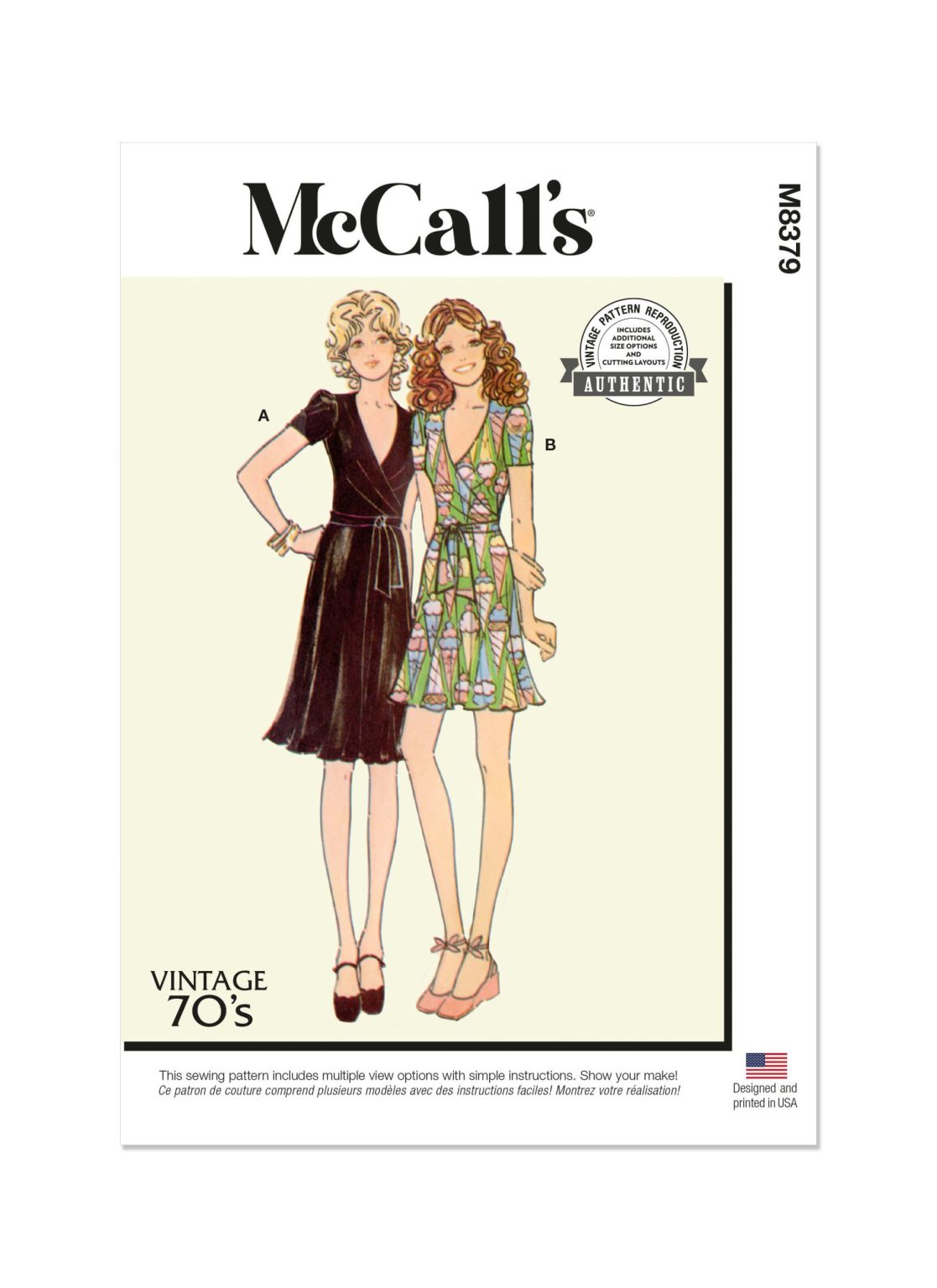 McCall’s Sewing Pattern M8379 Misses’ Knit Wrap Dress - Sewdirect