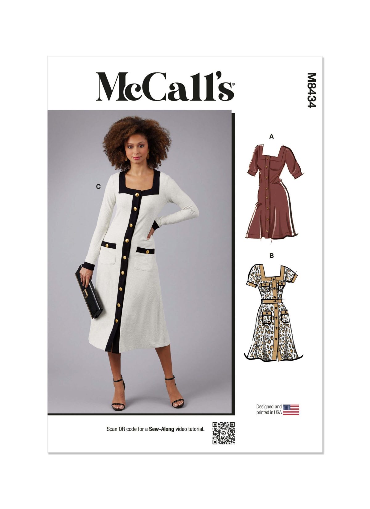 McCall’s Sewing Pattern M8434 Misses’ Knit Dresses - Sewdirect