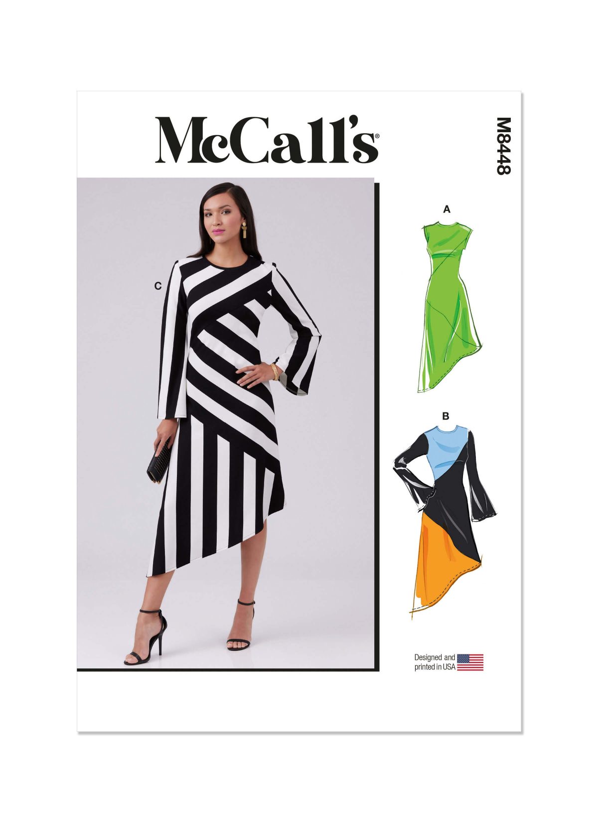 McCall’s Sewing Pattern M8448 Misses’ Knit Dress With Sleeve Variations ...