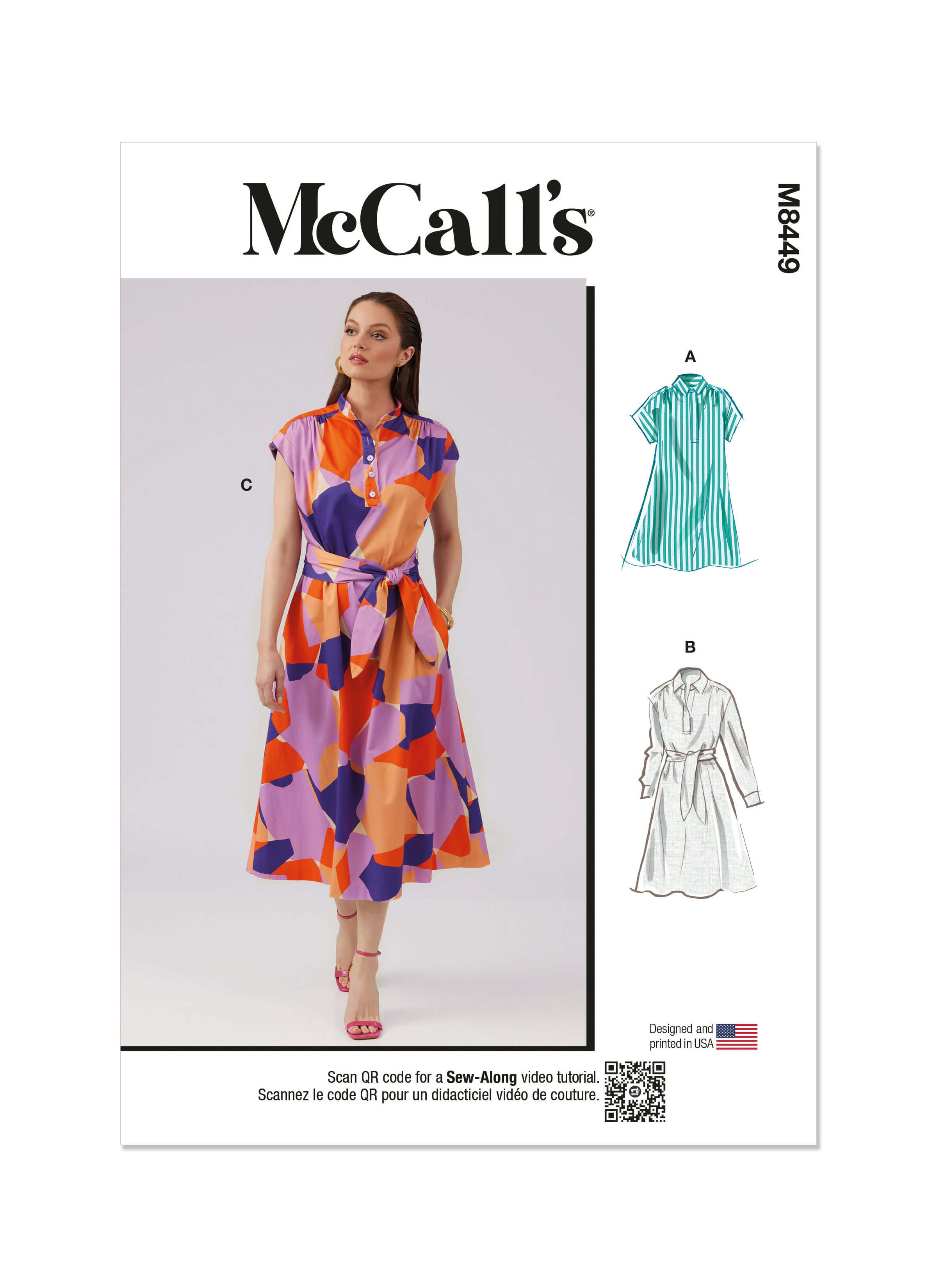 McCall’s Sewing Pattern M8449 Misses’ Dresses and Sash - Sewdirect