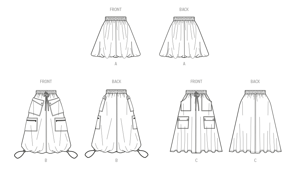 McCall’s Sewing Pattern M8452 Misses’ Skirt In Two Lengths - Sewdirect