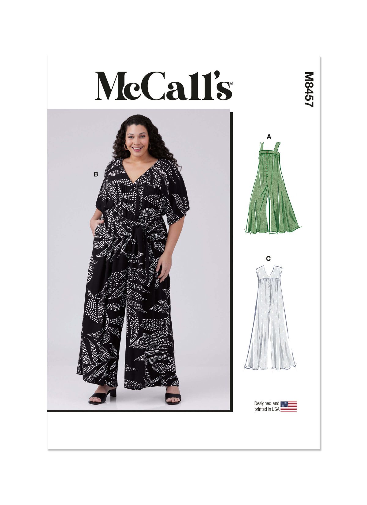 McCall’s Sewing Pattern M8457 Misses’ Loose Fit Jumpsuit and Sash ...