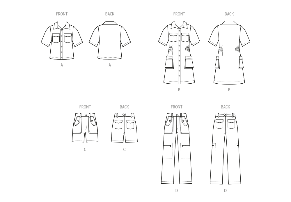 McCall’s Sewing Pattern M8462 Girls’ and Boys’ Shirt, Trousers, Shorts ...