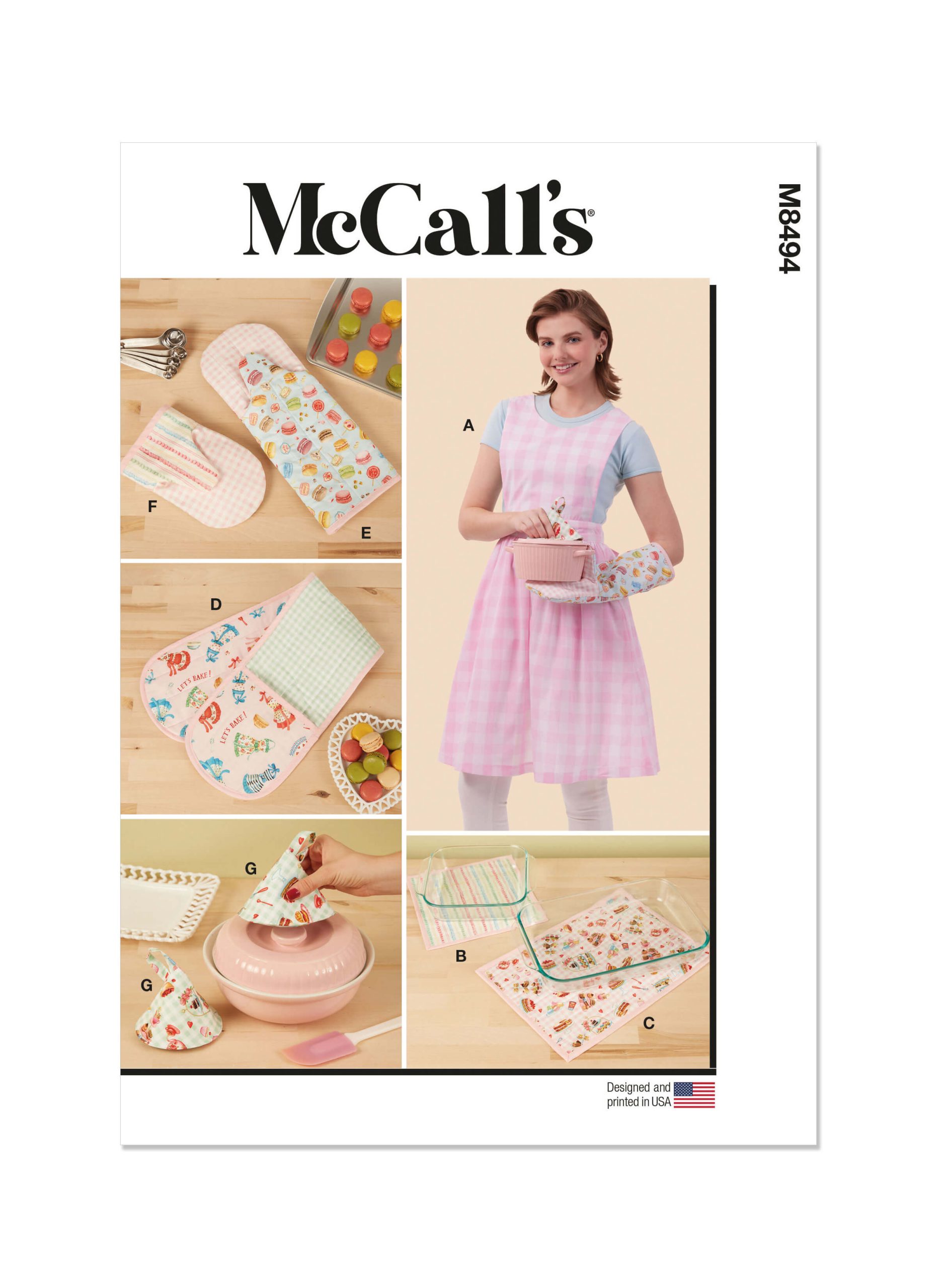 McCall’s Sewing Pattern M8494 Misses’ Apron and Kitchen Accessories ...