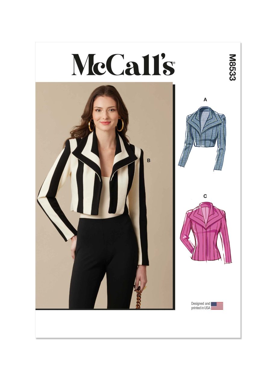 McCall’s Sewing Pattern M8533 Misses’ Boleros and Jacket - Sewdirect