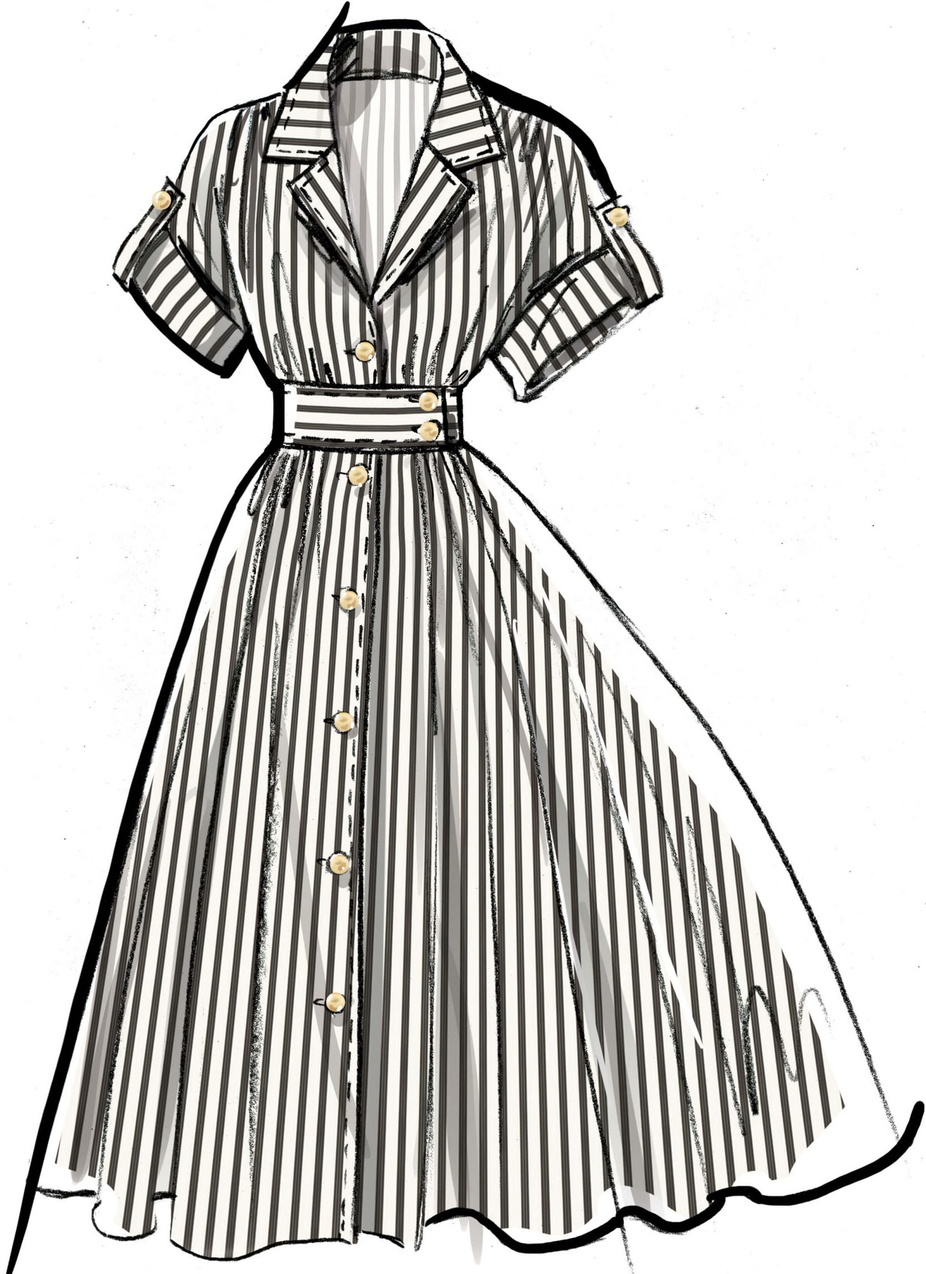 McCall’s Sewing Pattern M8556 Misses’ Shirtdress in Three Lengths ...