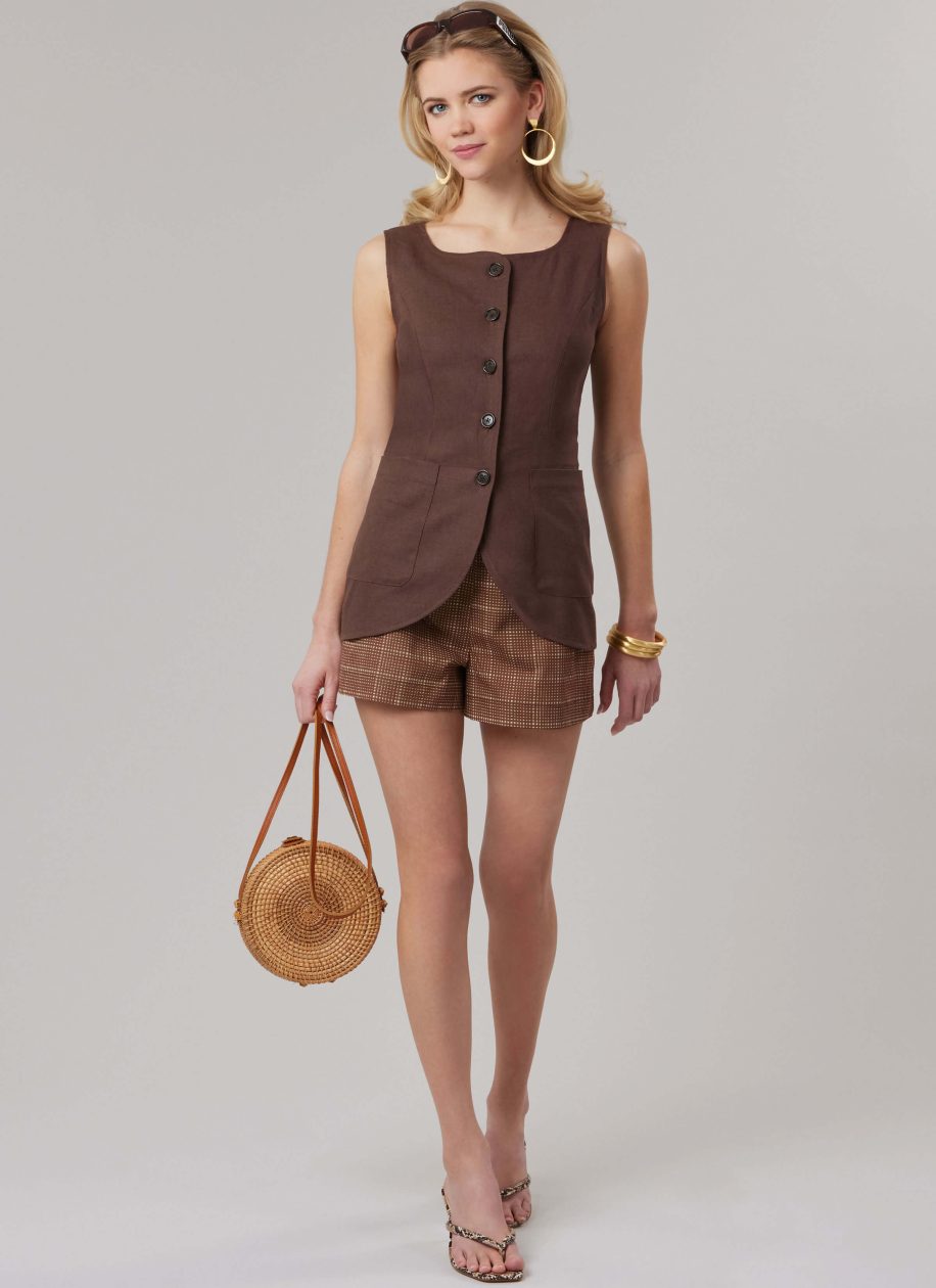 McCall’s Sewing Pattern M8585 Misses’ and Women’s Waistcoat, Shorts and ...