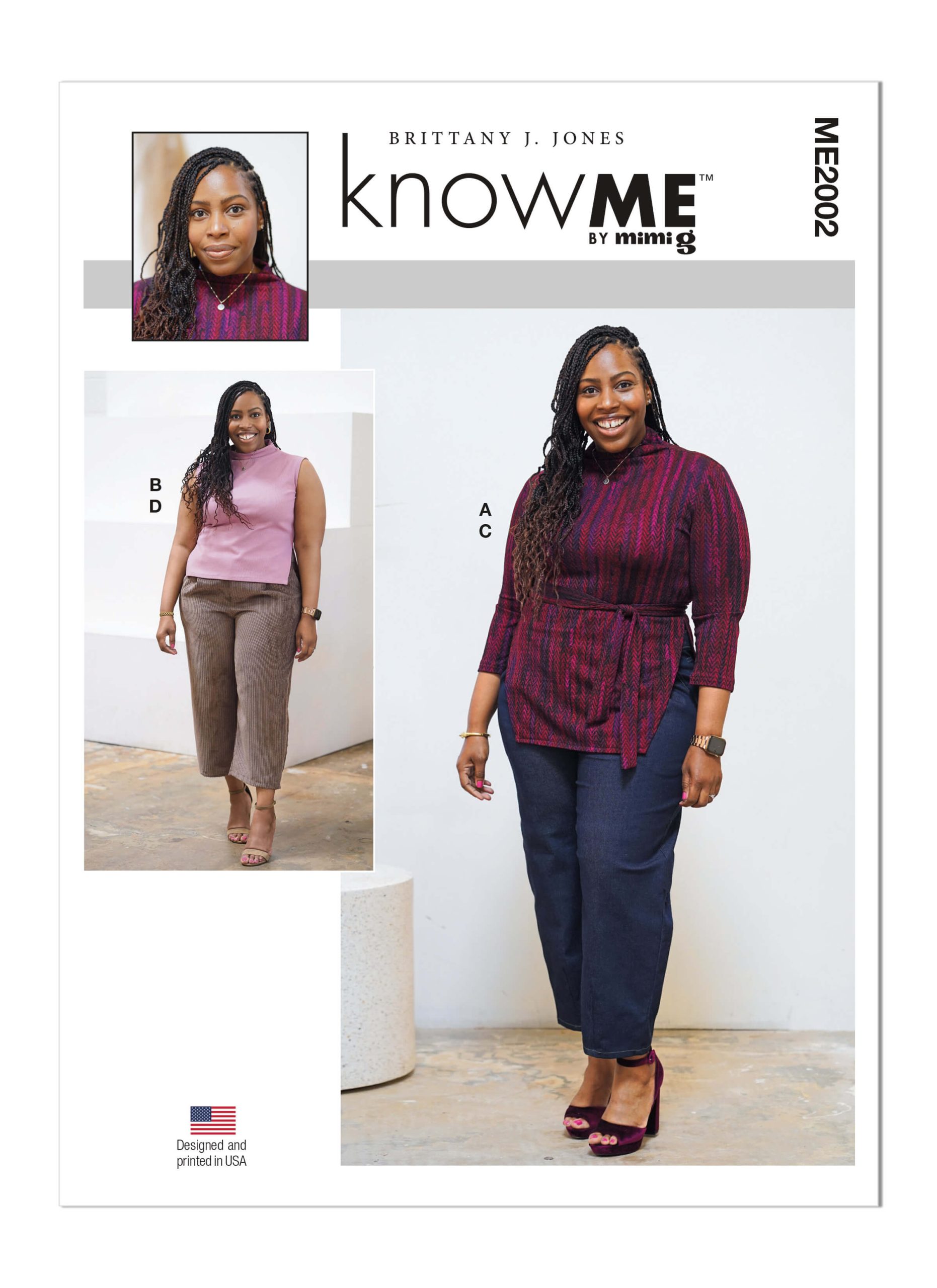 Know Me Sewing Pattern ME2002 Misses’ and Women’s Knit Tops and Jeans ...