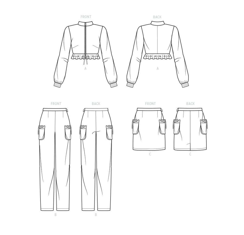 Know Me Sewing Pattern ME2004 Misses’ Jacket, Trousers and Skirt by ...