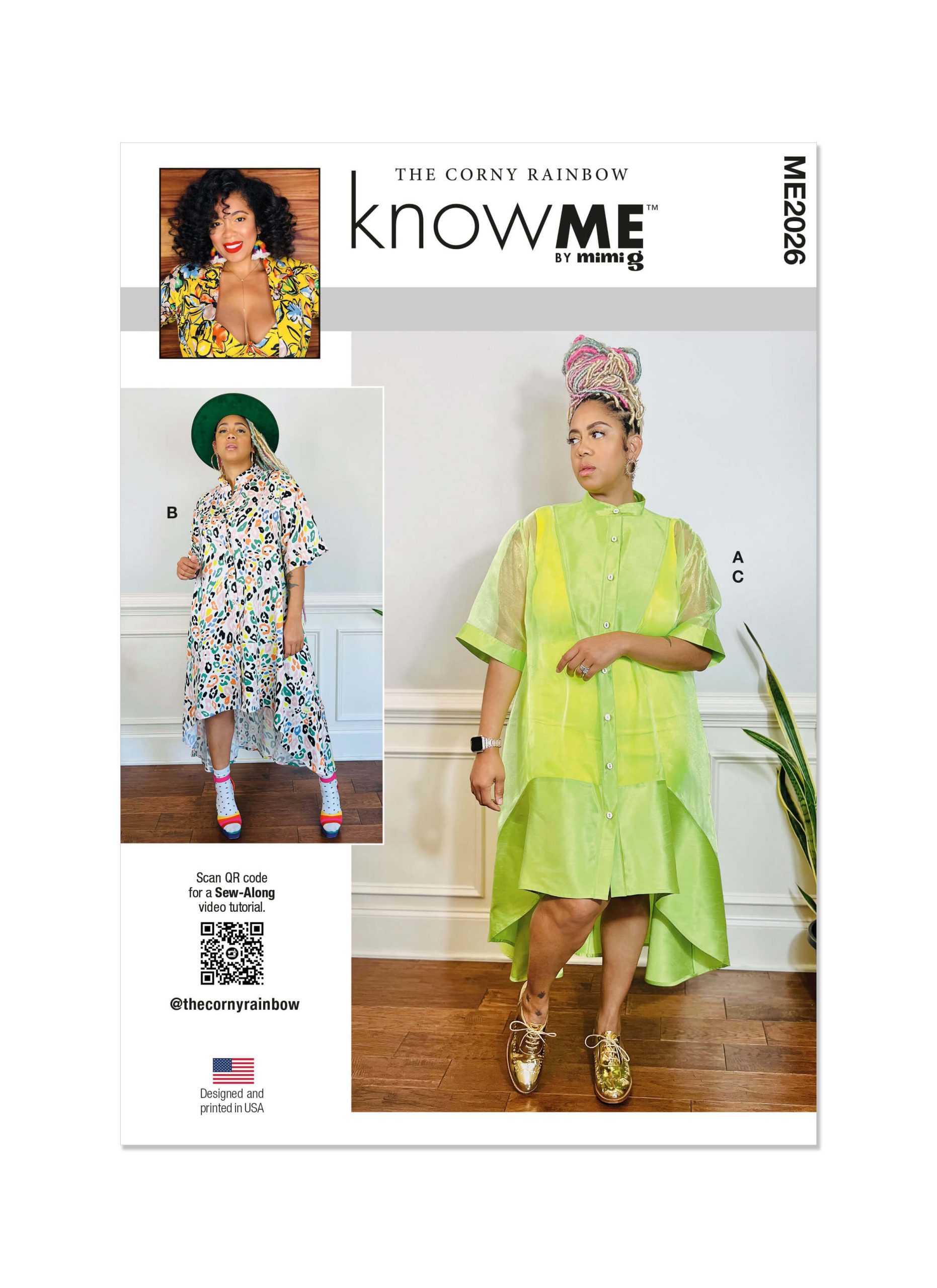 Know Me Sewing Pattern ME2026 Misses’ Shirtdress and Knit Tank Dress ...