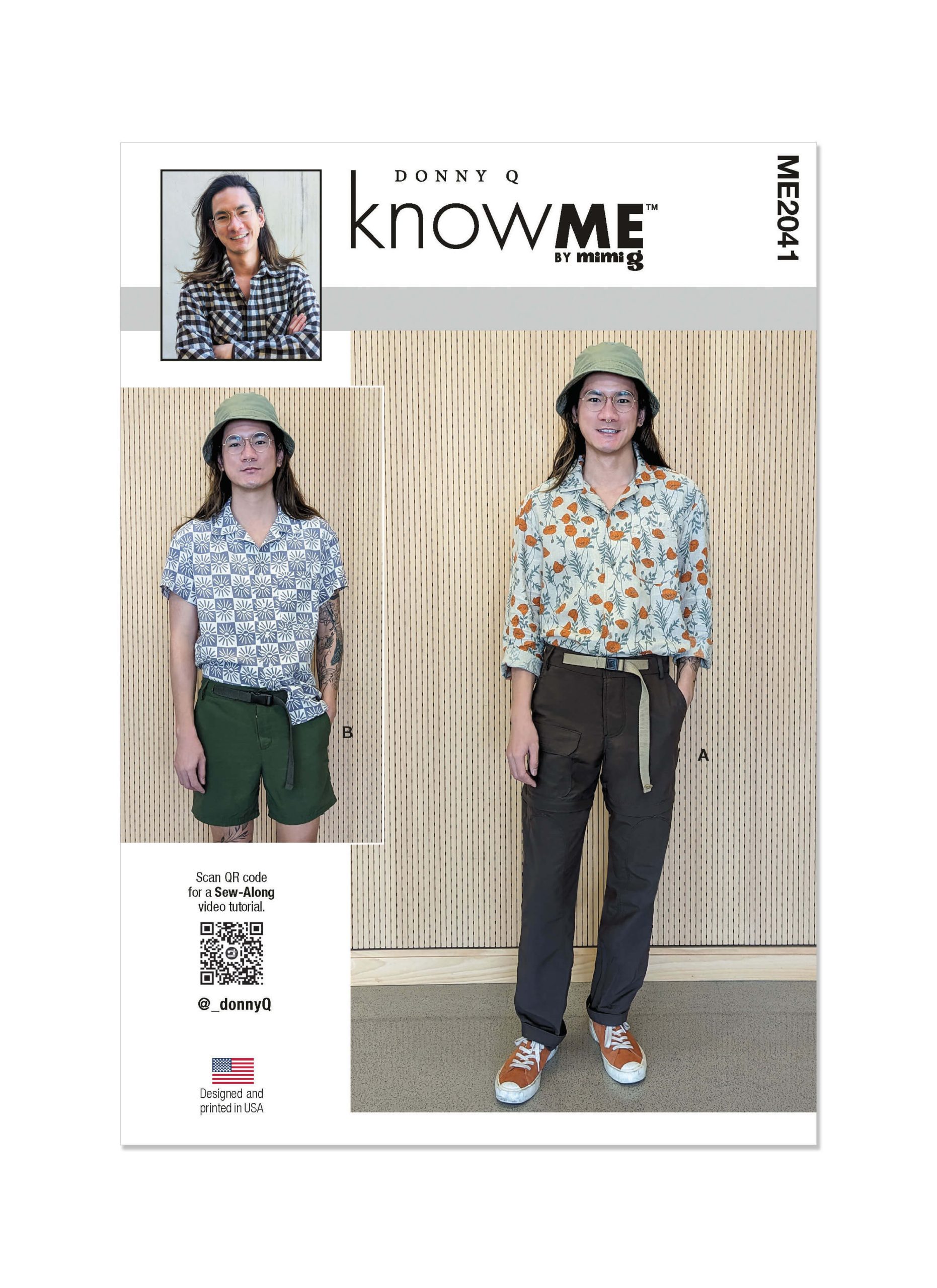 Know Me Sewing Pattern ME2041 Men’s Convertible Trousers and Shorts ...