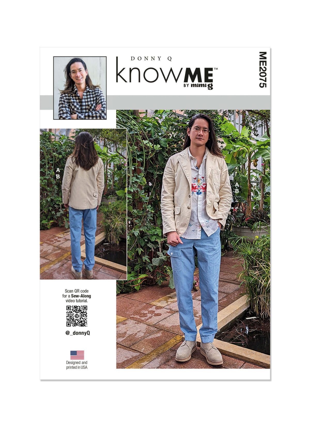Know Me Sewing Pattern ME2075 Men’s Jacket and Trousers by Donny Q ...