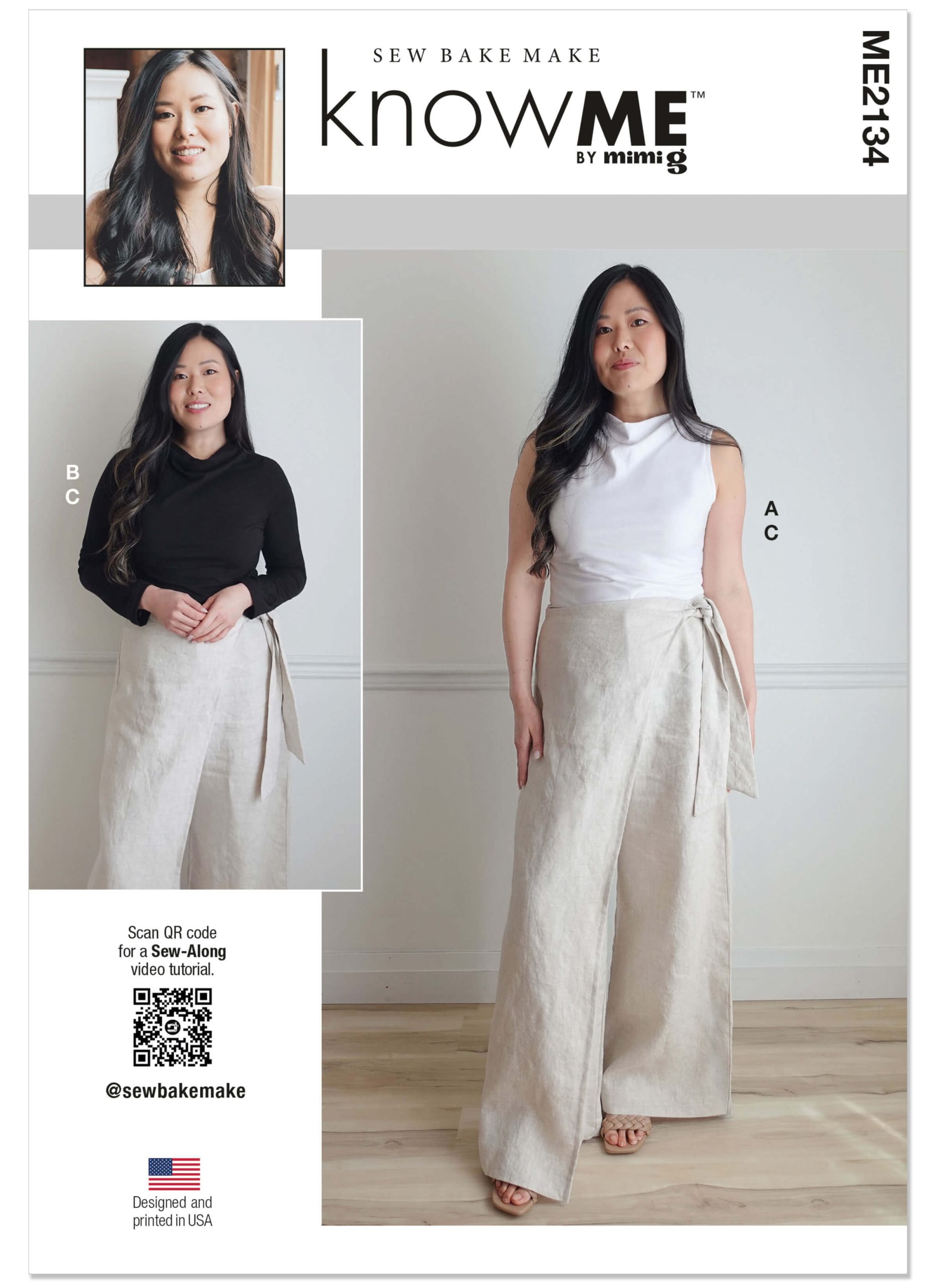 Know Me Sewing Pattern ME2134 Misses’ Trouser and Knit Top with Sleeve ...