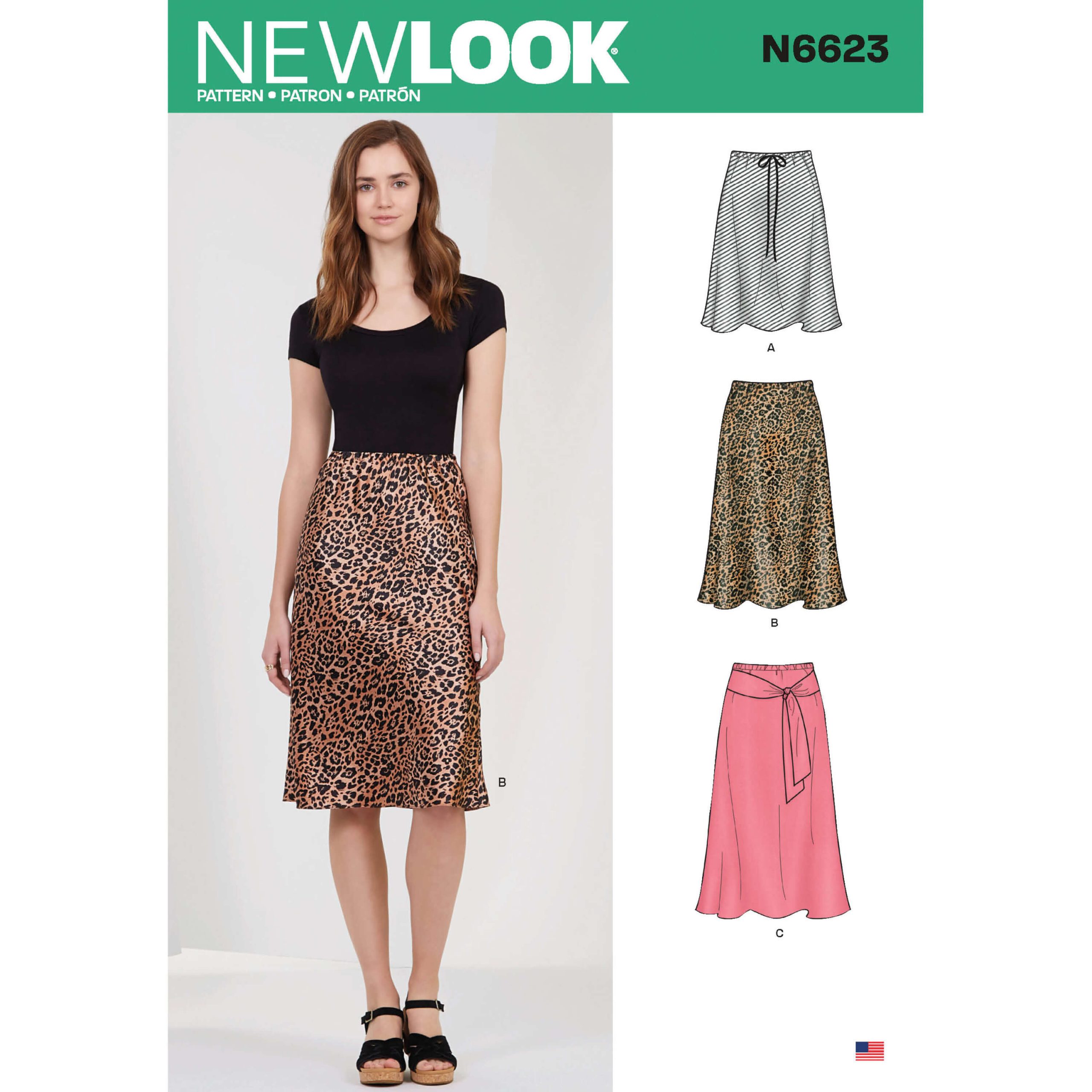 New Look Sewing Pattern N6623 Misses’ Skirt In Three Lengths - Sewdirect