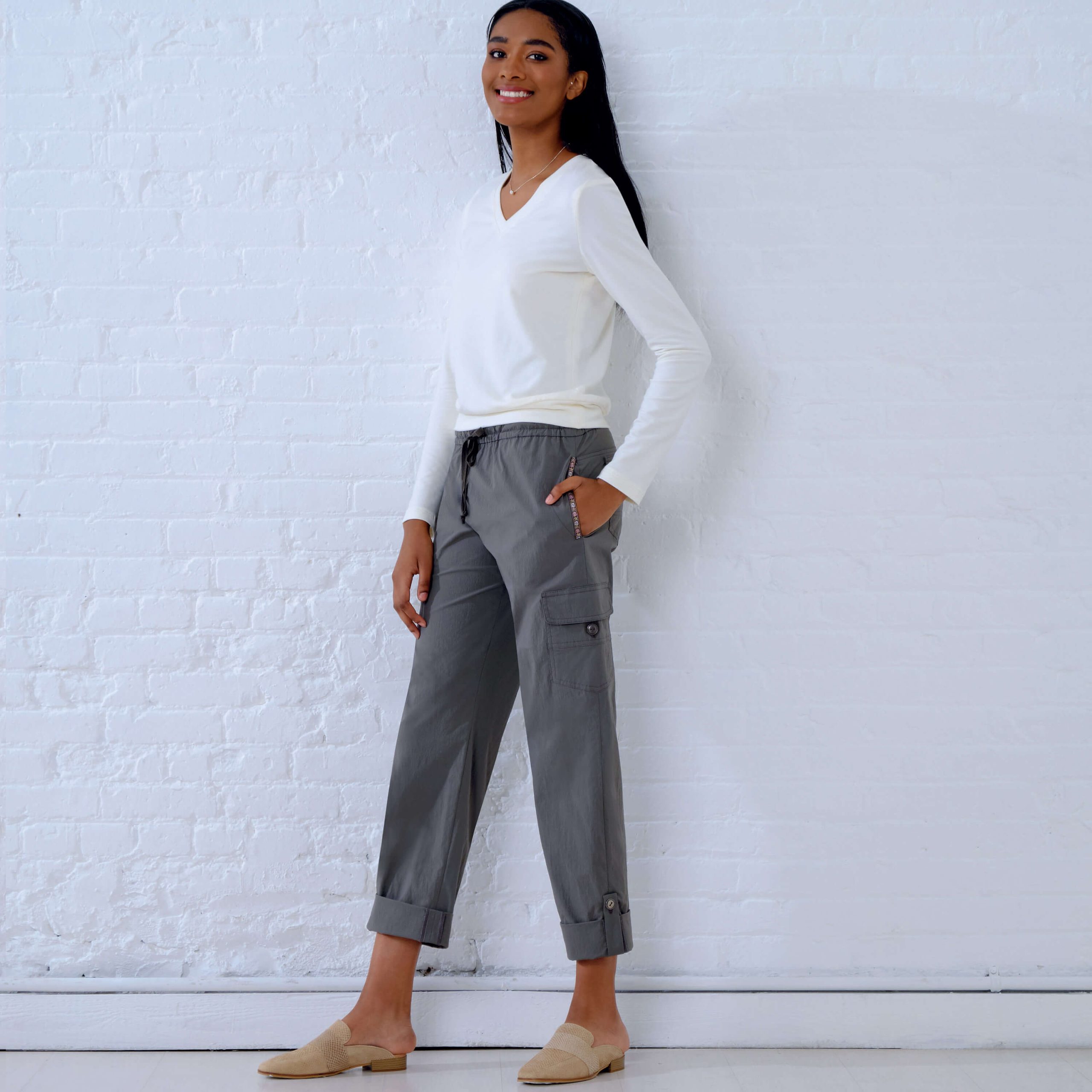 New Look Sewing Pattern N6644 Misses’ Cargo Pants and Knit Top - Sewdirect