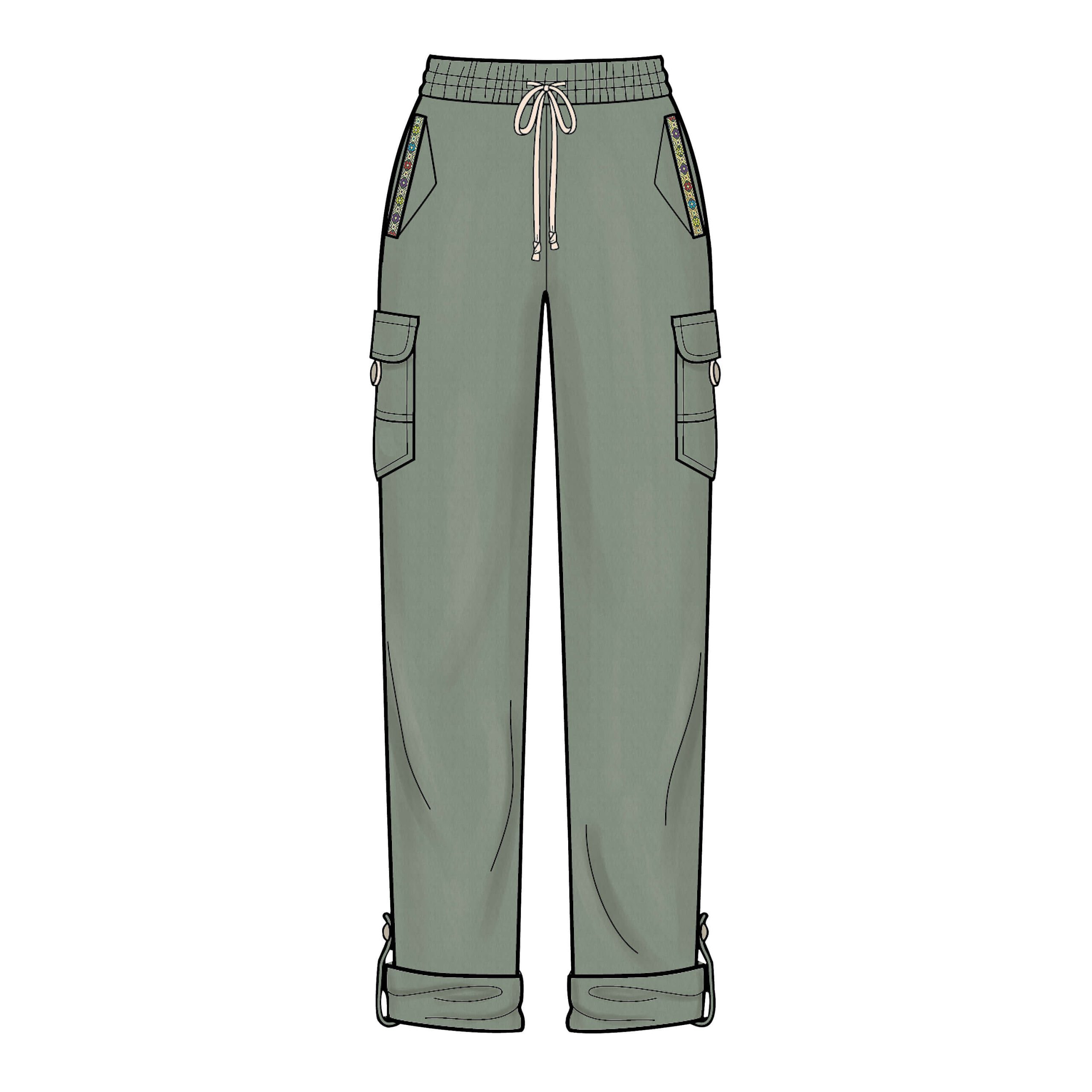 New Look Sewing Pattern N6644 Misses’ Cargo Pants and Knit Top - Sewdirect
