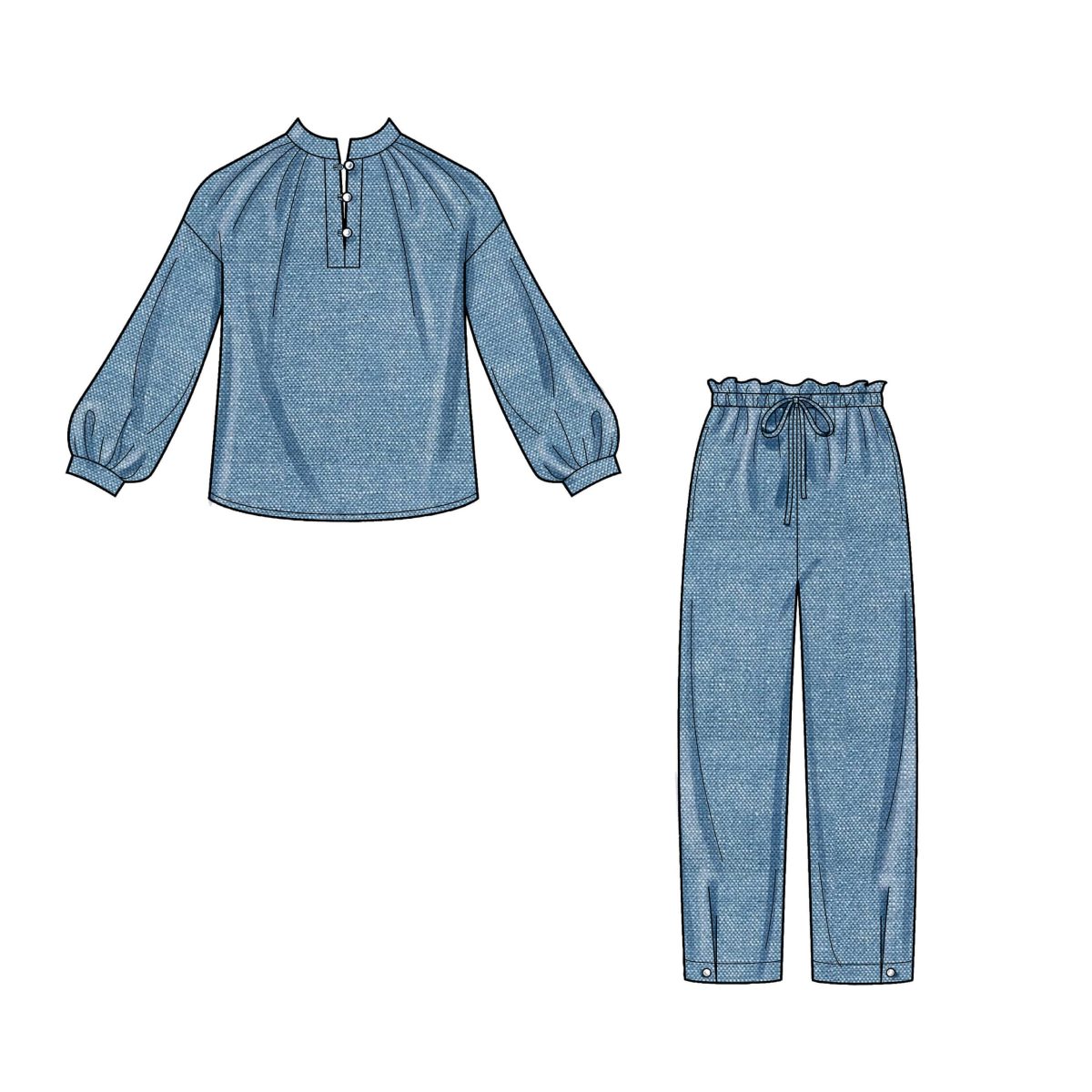 New Look Sewing Pattern N6704 Misses’ Top and Pull-On Trousers - Sewdirect