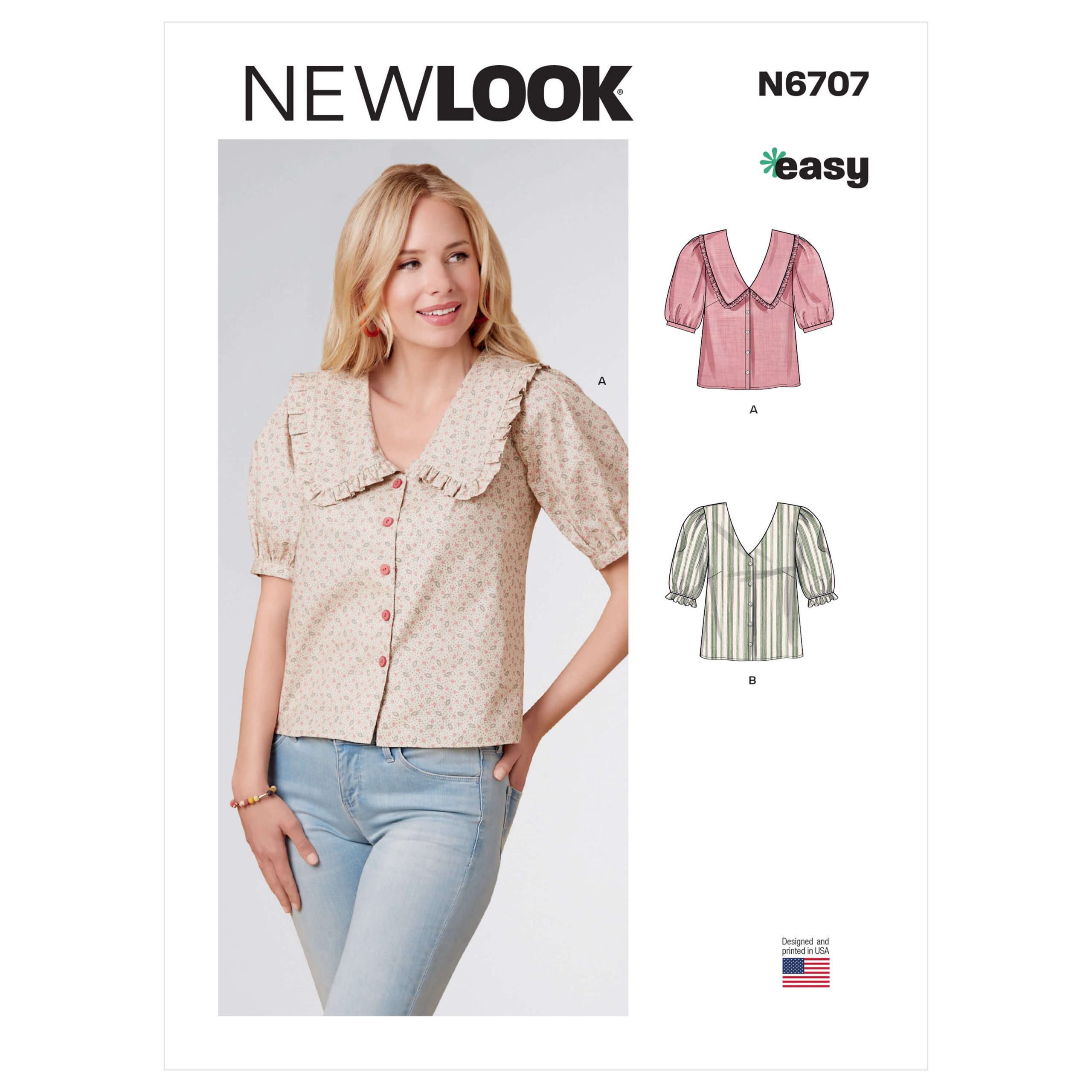 New Look Sewing Pattern N6707 Misses’ Tops - Sewdirect