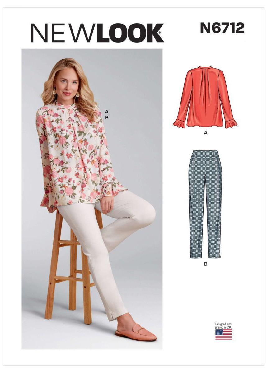New Look Sewing Pattern N6712 Misses’ Top and Trousers - Sewdirect