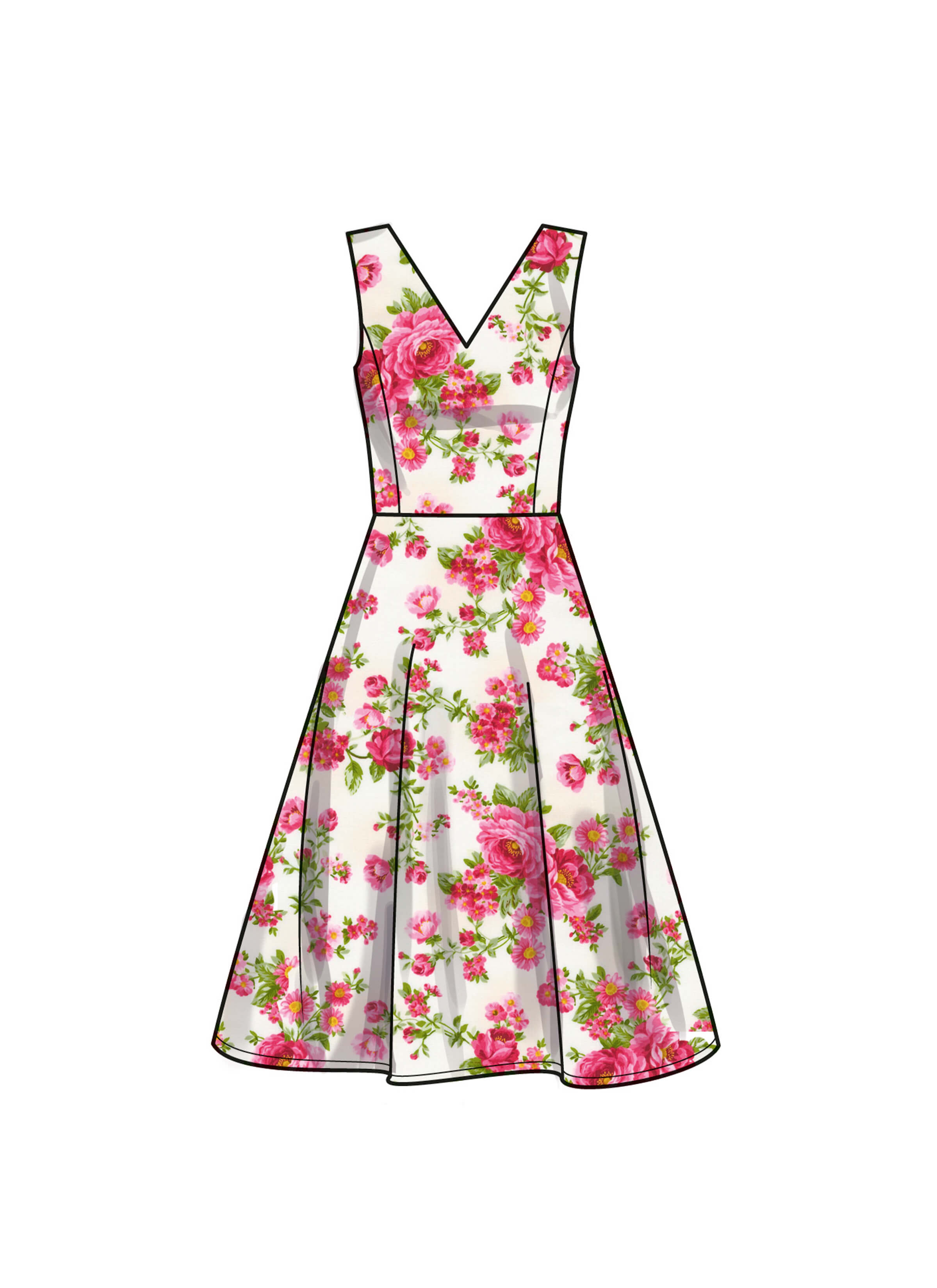 New Look Sewing Pattern N6748 Misses’ Dress With Sleeve Variations ...