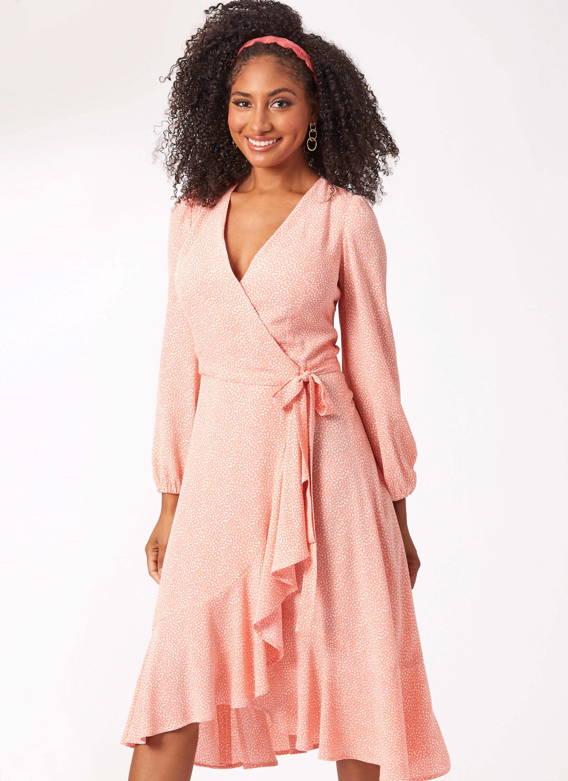 New Look Sewing Pattern N6750 Misses’ Wrap Dress With Length and Sleeve ...