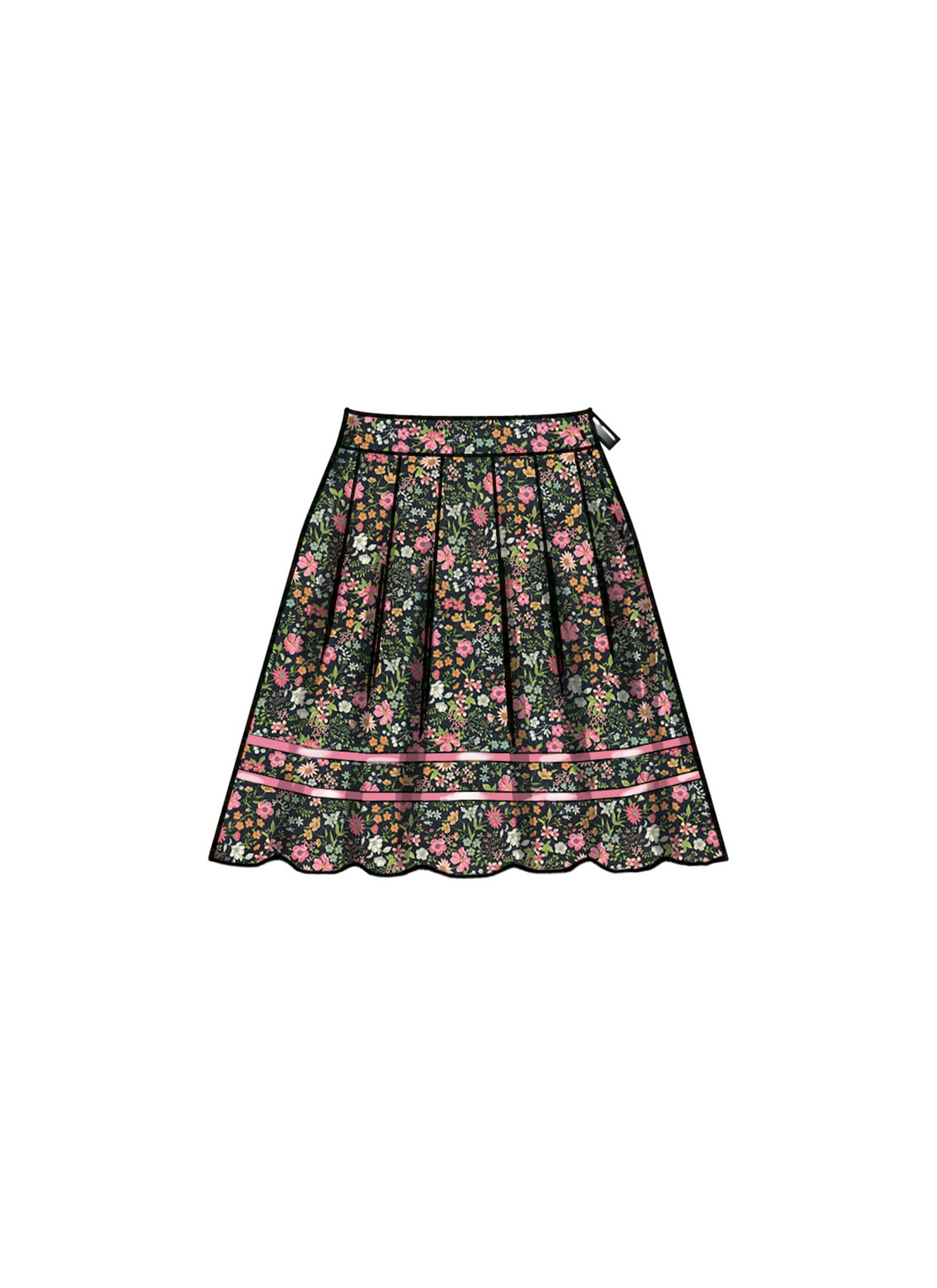 New Look Sewing Pattern N6755 Misses’ Pleated Skirt In Two Lengths ...