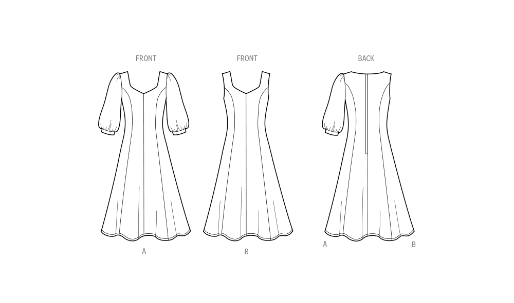 New Look Sewing Pattern N6776 Misses’ Dress With Sleeve Variations ...