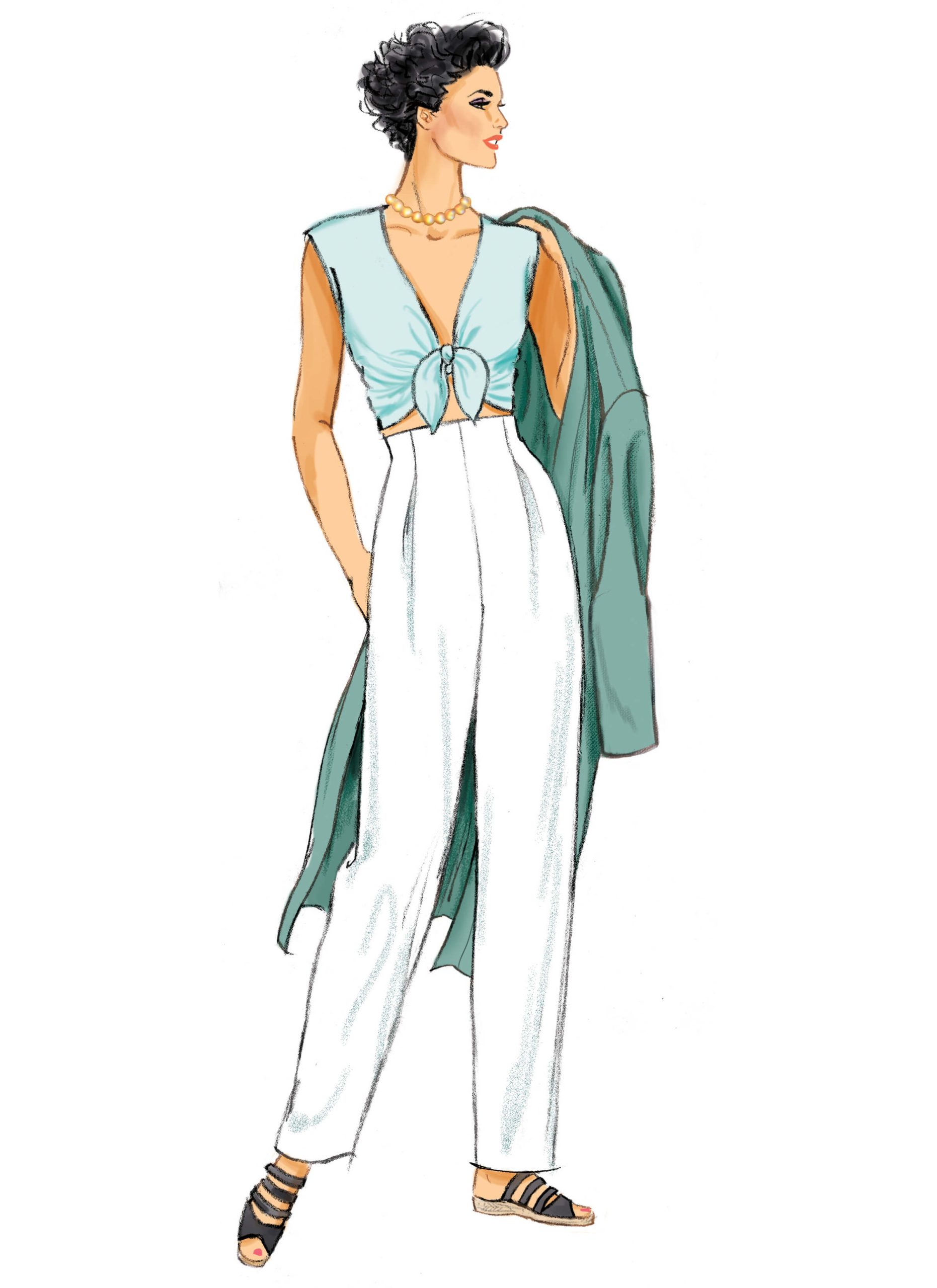 New Look Sewing Pattern N6796 Misses’ Coat, Tops and Trousers - Sewdirect
