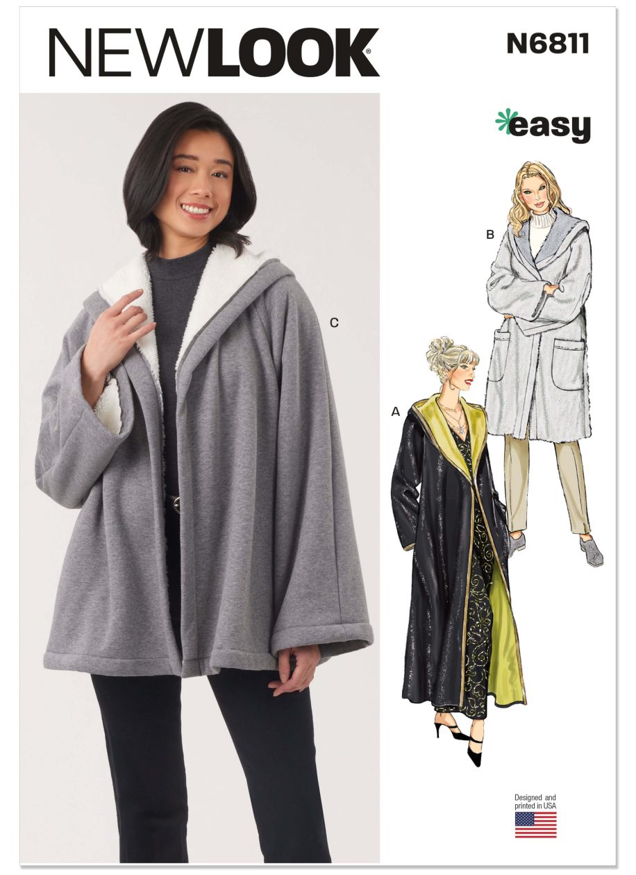 New Look Sewing Pattern N6811 Misses’ Coat in Two Lengths and Jacket ...