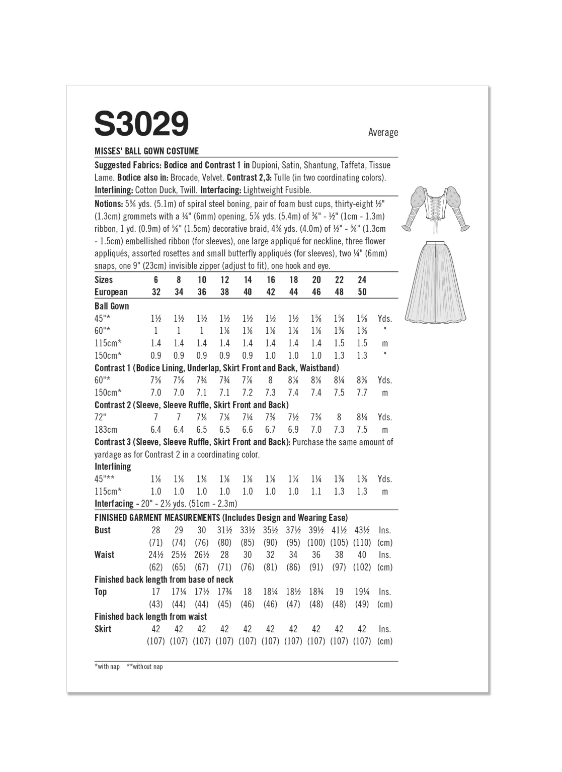 Simplicity Sewing Pattern S3029 Misses’ Ball Gown Costume by Raine ...