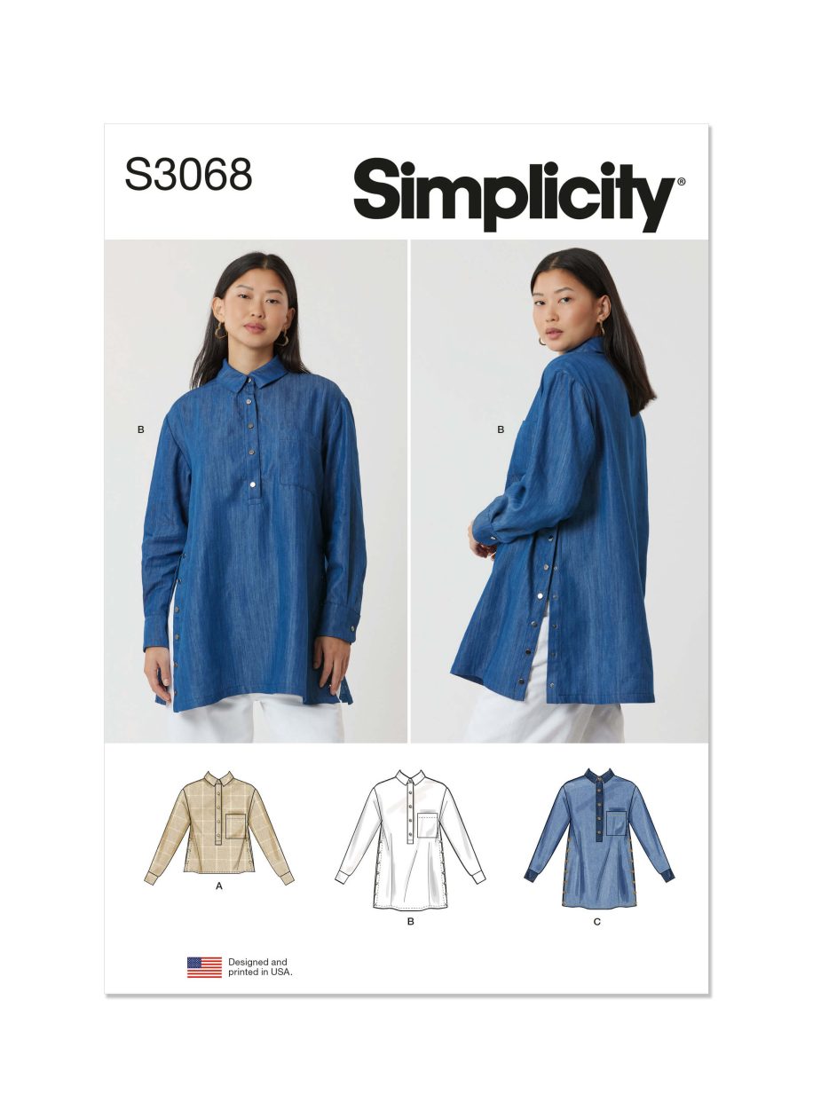 Simplicity Sewing Pattern S3068 Misses’ Top and Tunics - Sewdirect