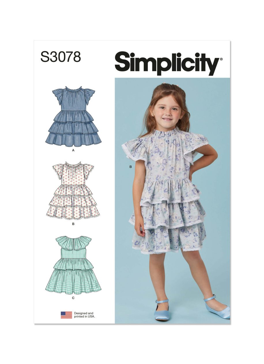 Simplicity Sewing Pattern S3078 Children’s Dresses - Sewdirect