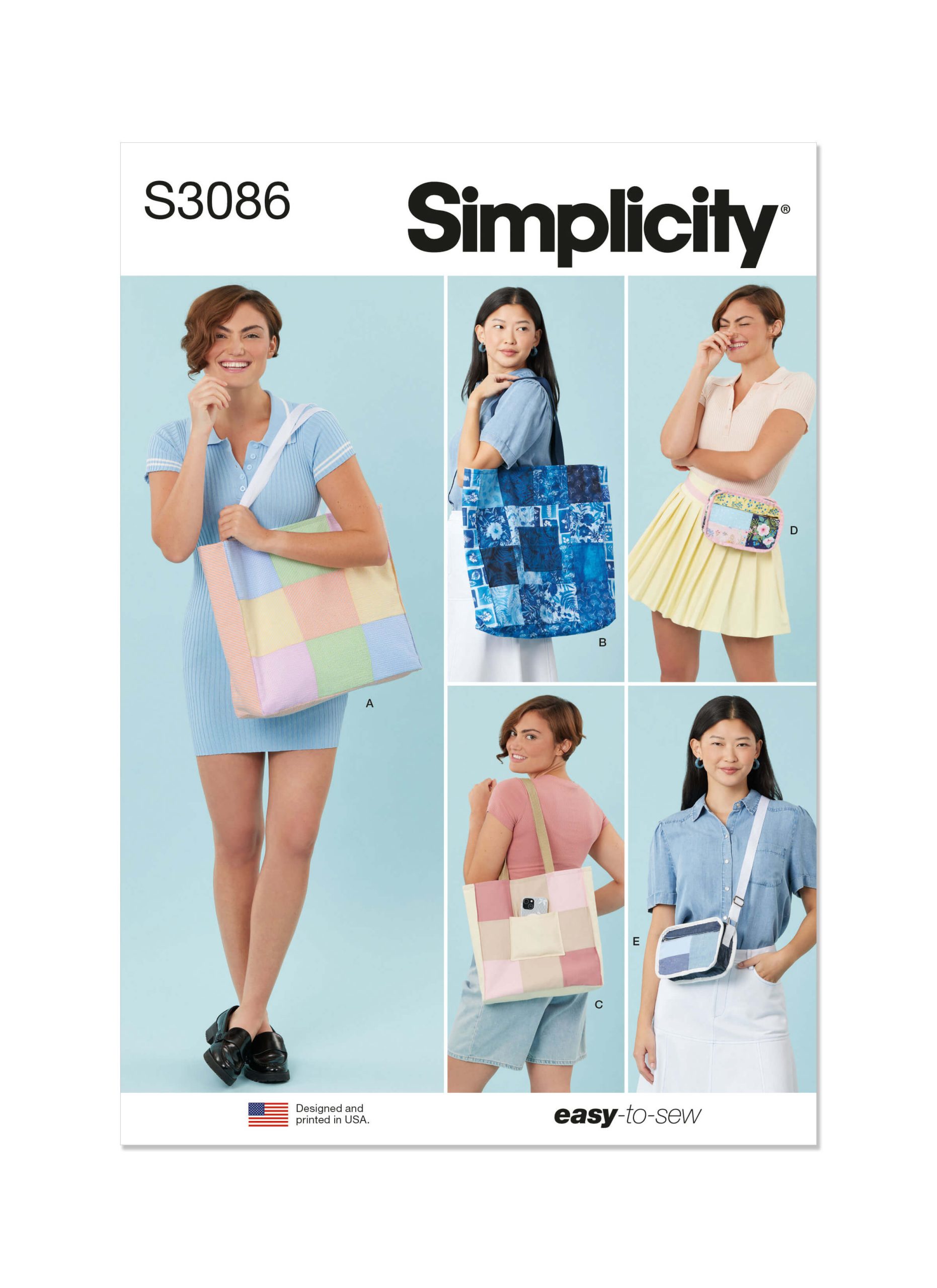 Simplicity Sewing Pattern S3086 Bags - Sewdirect