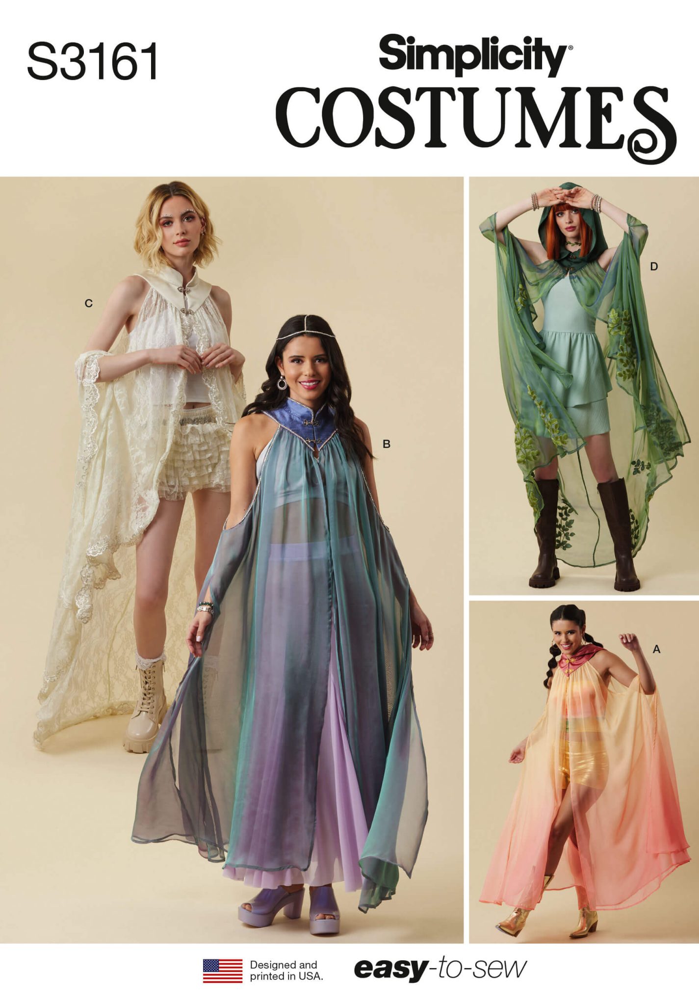 Simplicity Sewing Pattern S3161 Misses’ Capes - Sewdirect