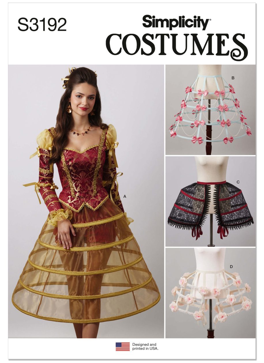 Simplicity Sewing Pattern S3192 Misses’ Costume Cage Crinolines and ...