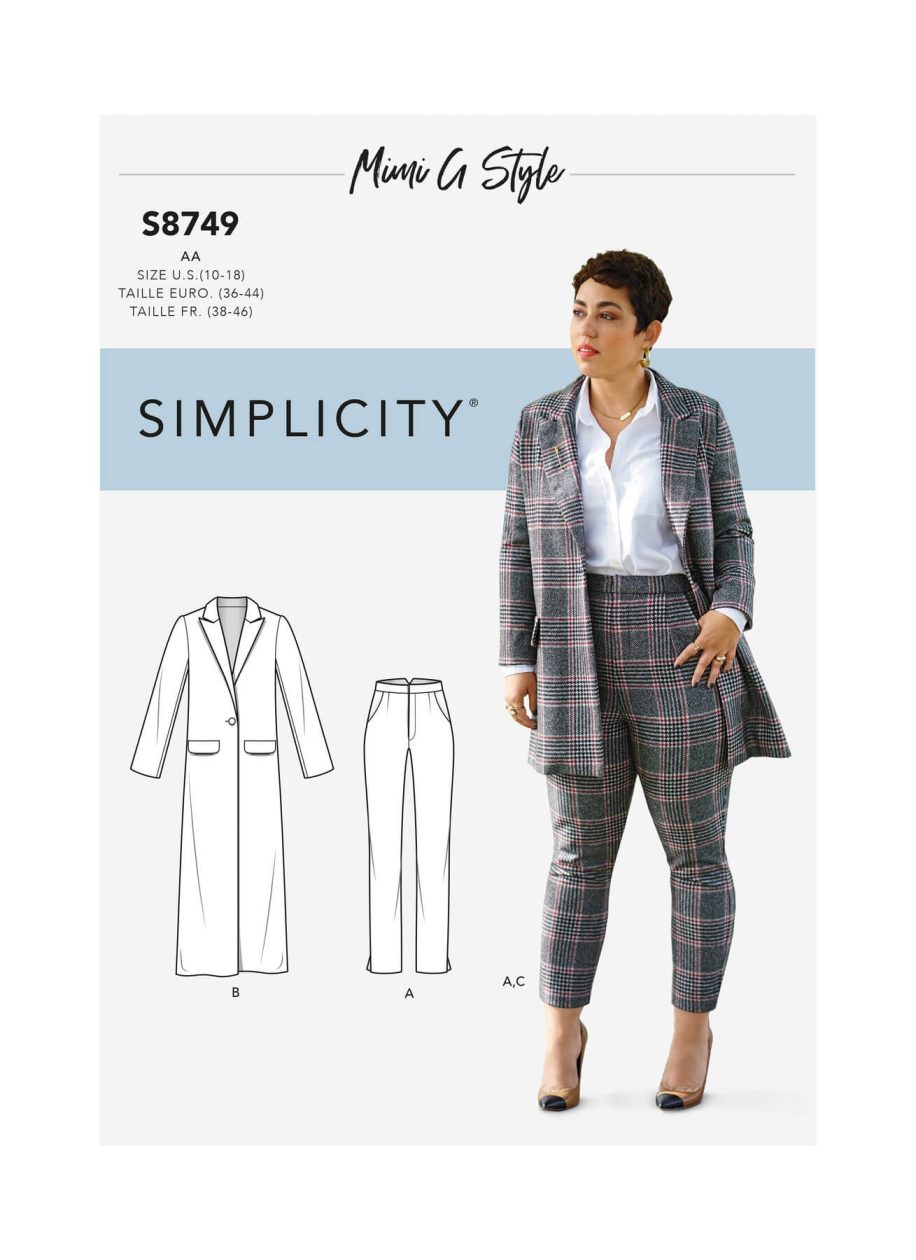 Simplicity Pattern 8749 Women’s / Plus Size Mimi G Style Coat and Pant ...