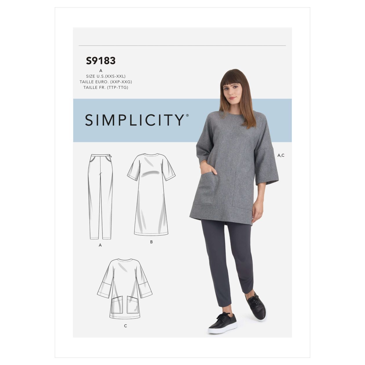 Simplicity Sewing Pattern S9183 Misses’ Tunic, Top, Dress and Legging ...