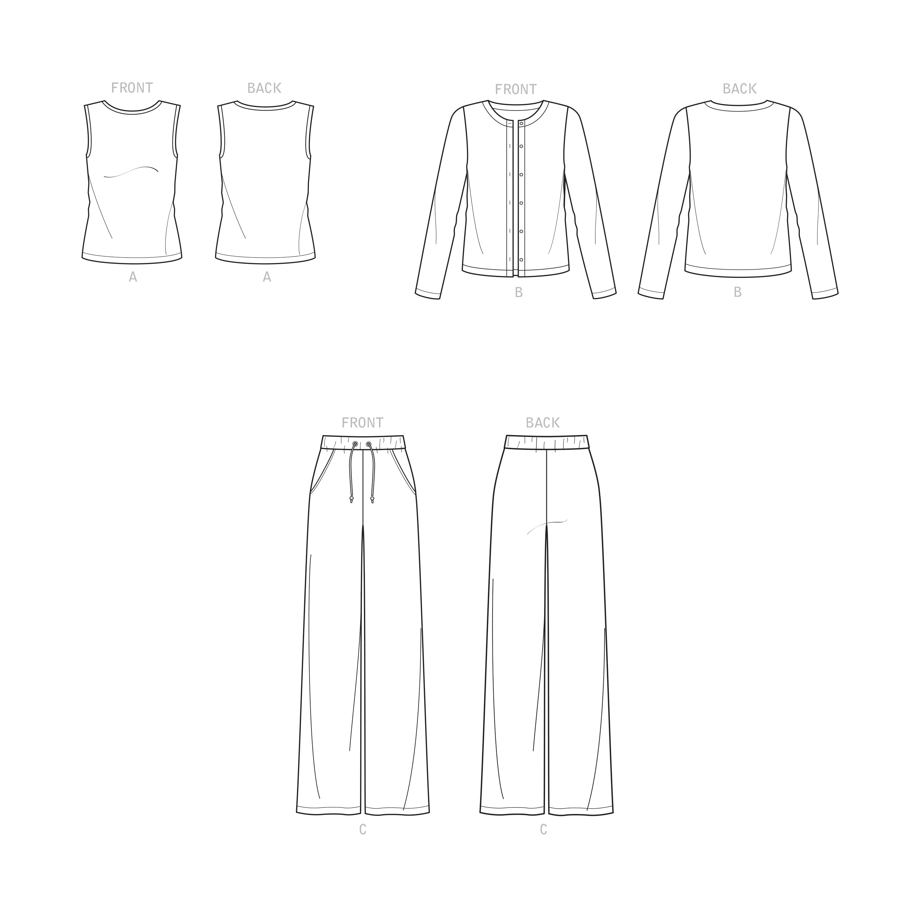 Simplicity Sewing Pattern S9272 Misses’ Knit Cardigan Top and Trousers ...