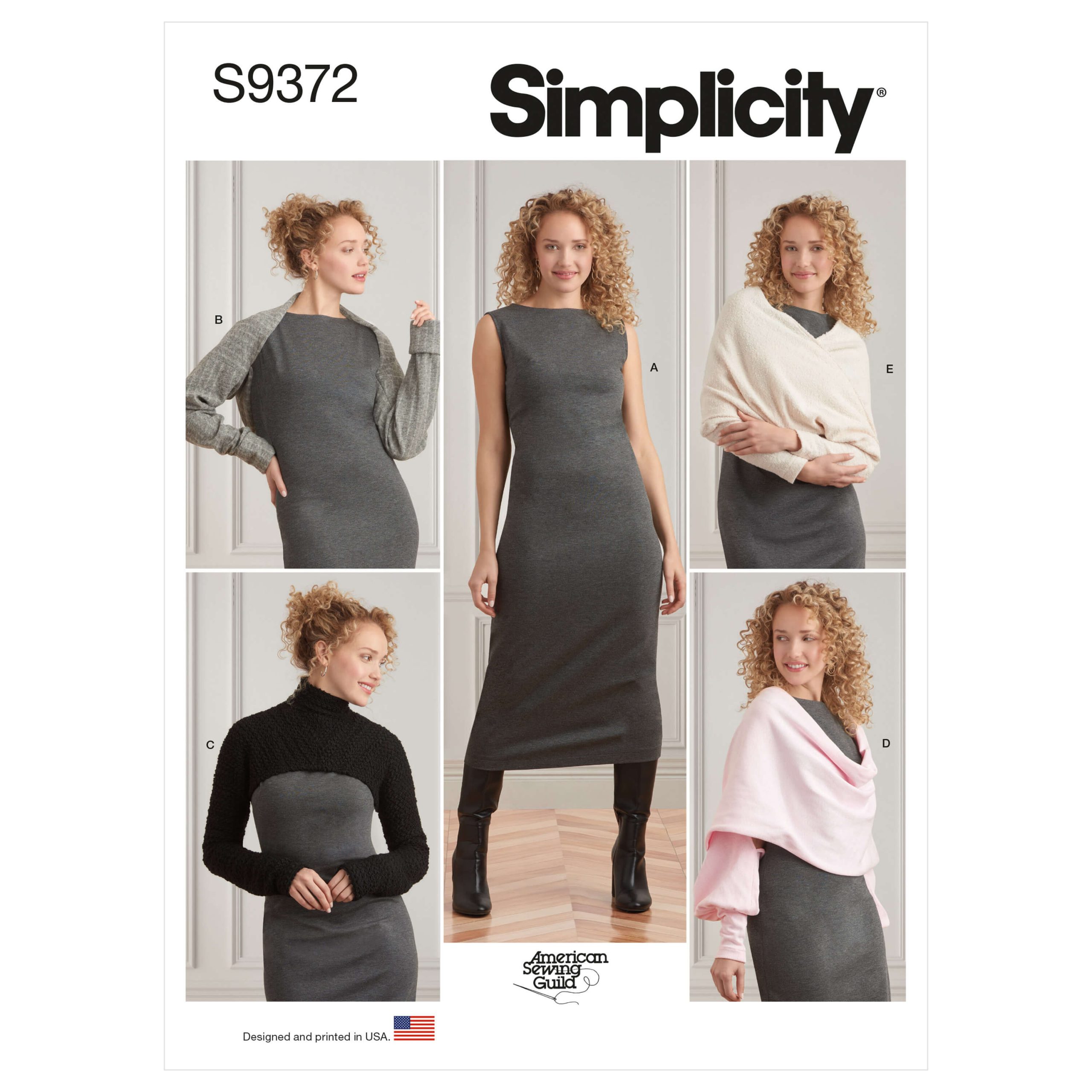 Simplicity Sewing Pattern S9372 Misses’ Knit Dress and Shrugs - Sewdirect