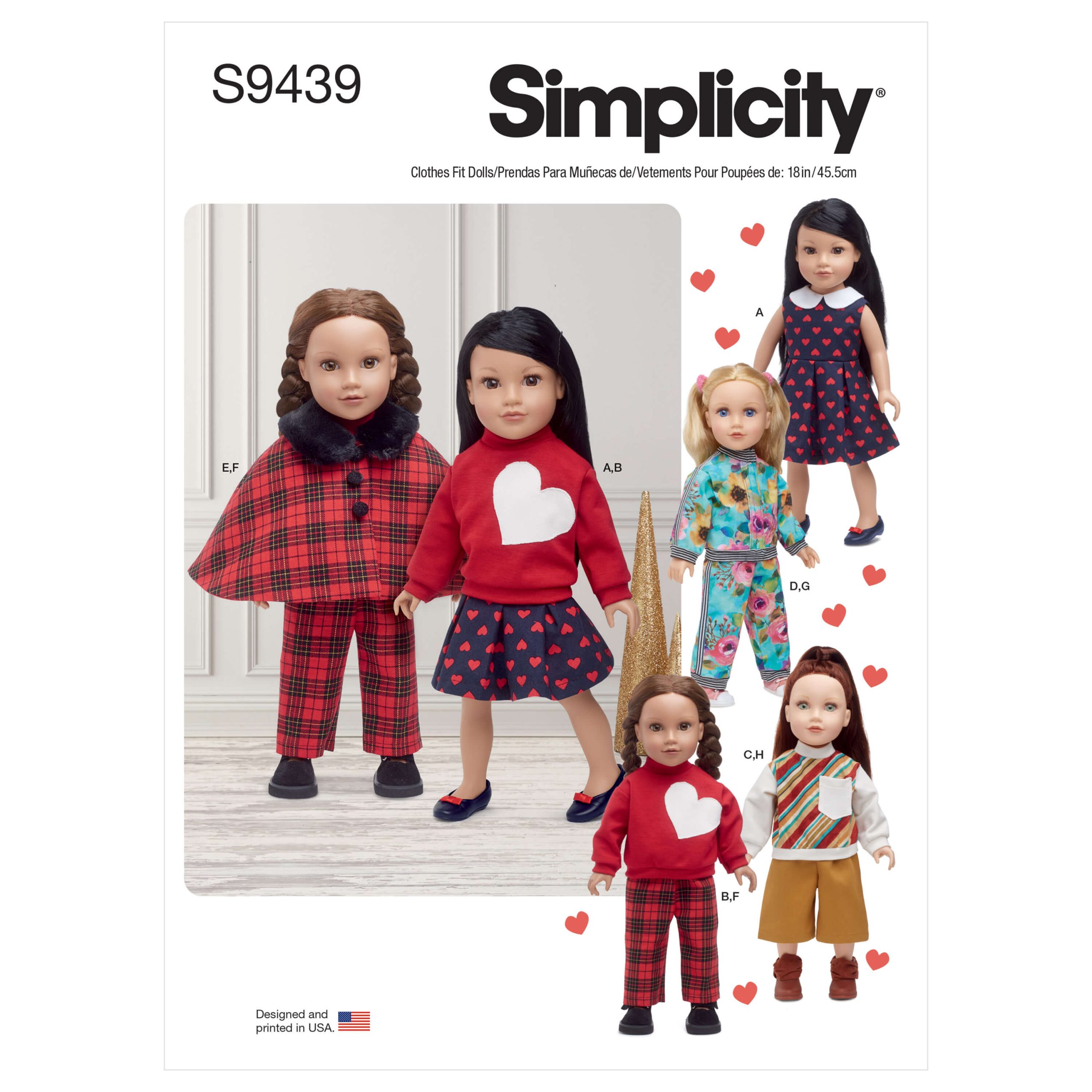 Simplicity Sewing Pattern S9439 18″ Doll Clothes - Sewdirect