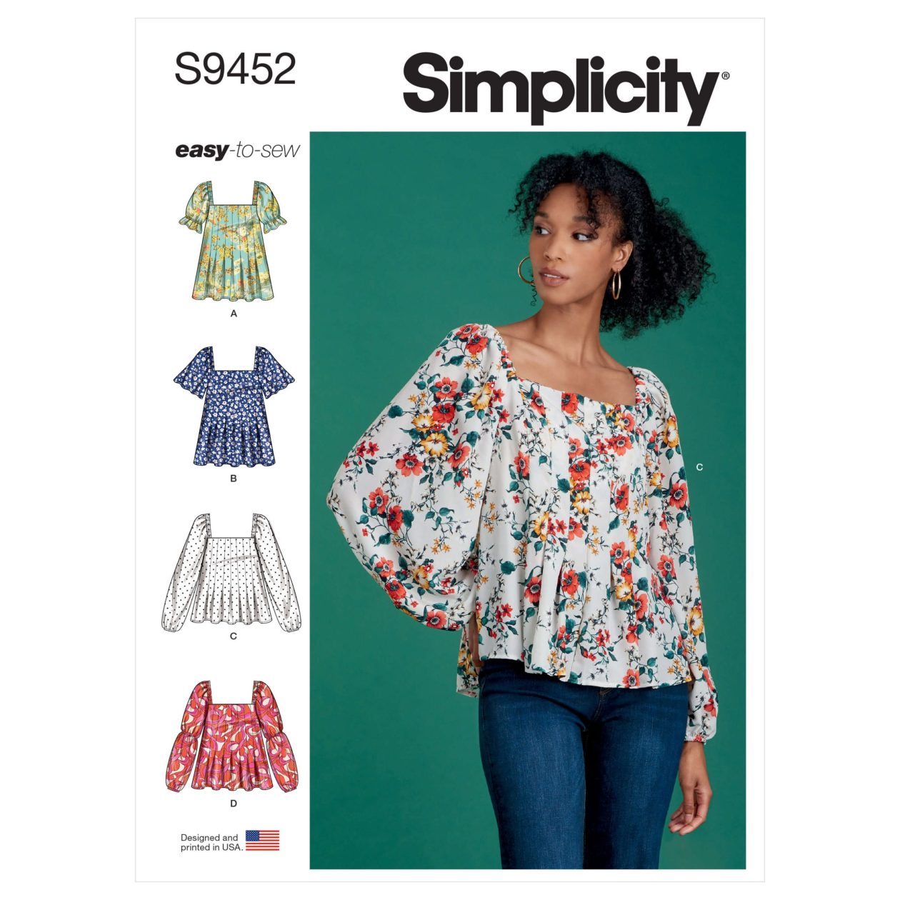 Simplicity Sewing Pattern S9452 Misses’ Pleated Tops - Sewdirect